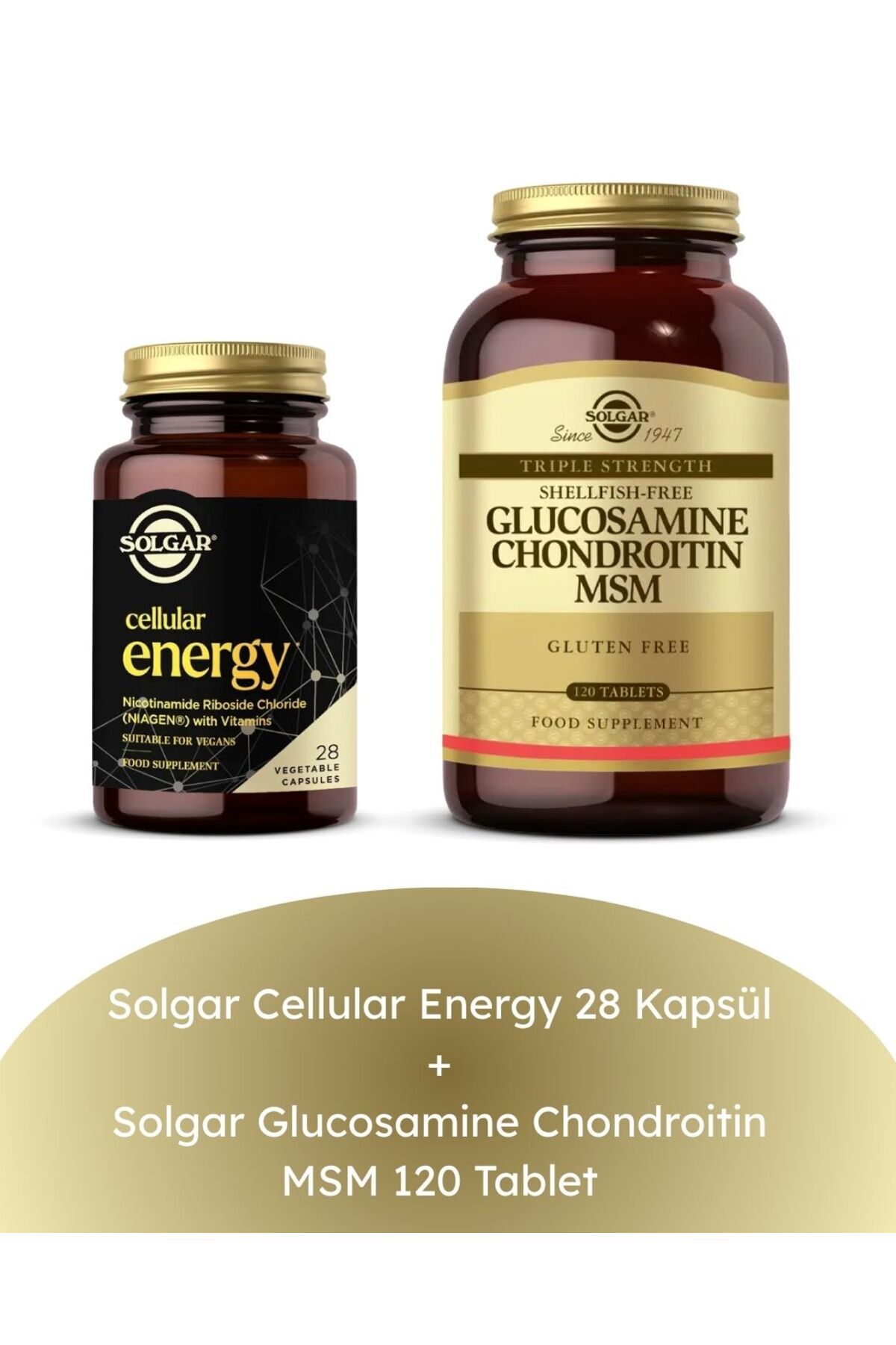 Solgar Cellular Energy 28 Kapsül + Glucosamine Chondroitin MSM 120 ...