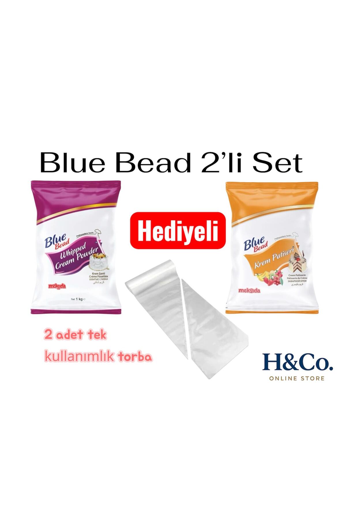Blue Bead 2li set - Toz Krema ve Toz Krem Şanti (HEDİYELİ)- pastacı ...