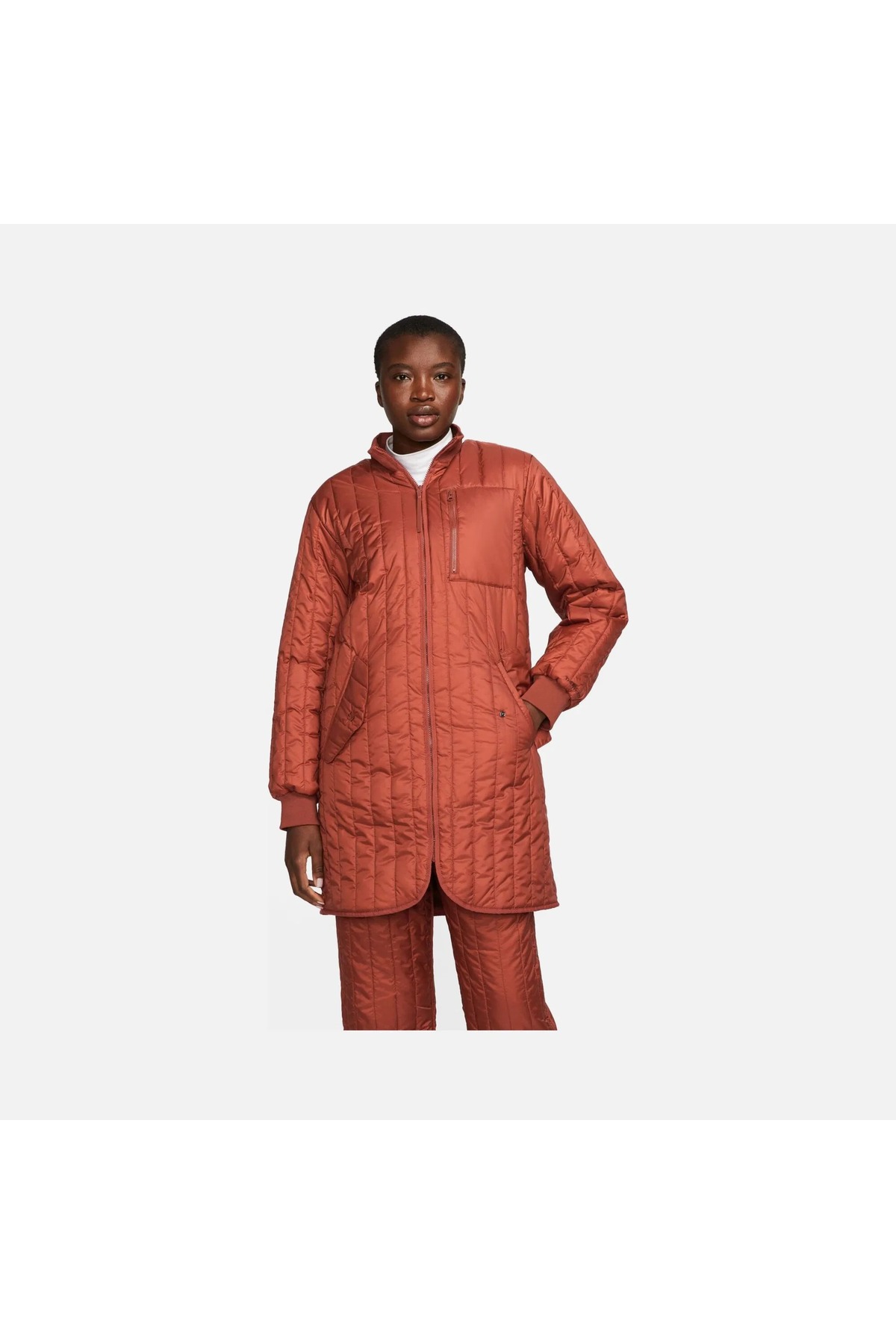 Nike Sportswear Therma-Fit Tech Pack Quilted Full-Zip Kadın uzun Ceket ...