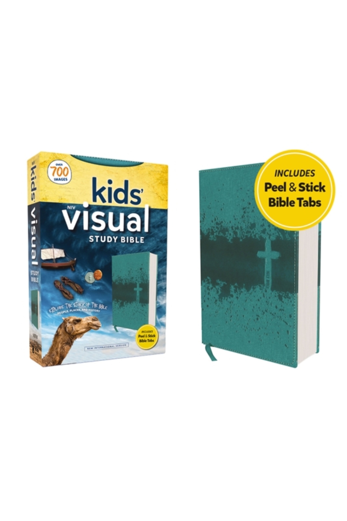 Zondervan Niv, Kids' Visual Study Bible, Leathersoft, Teal, Full Color ...