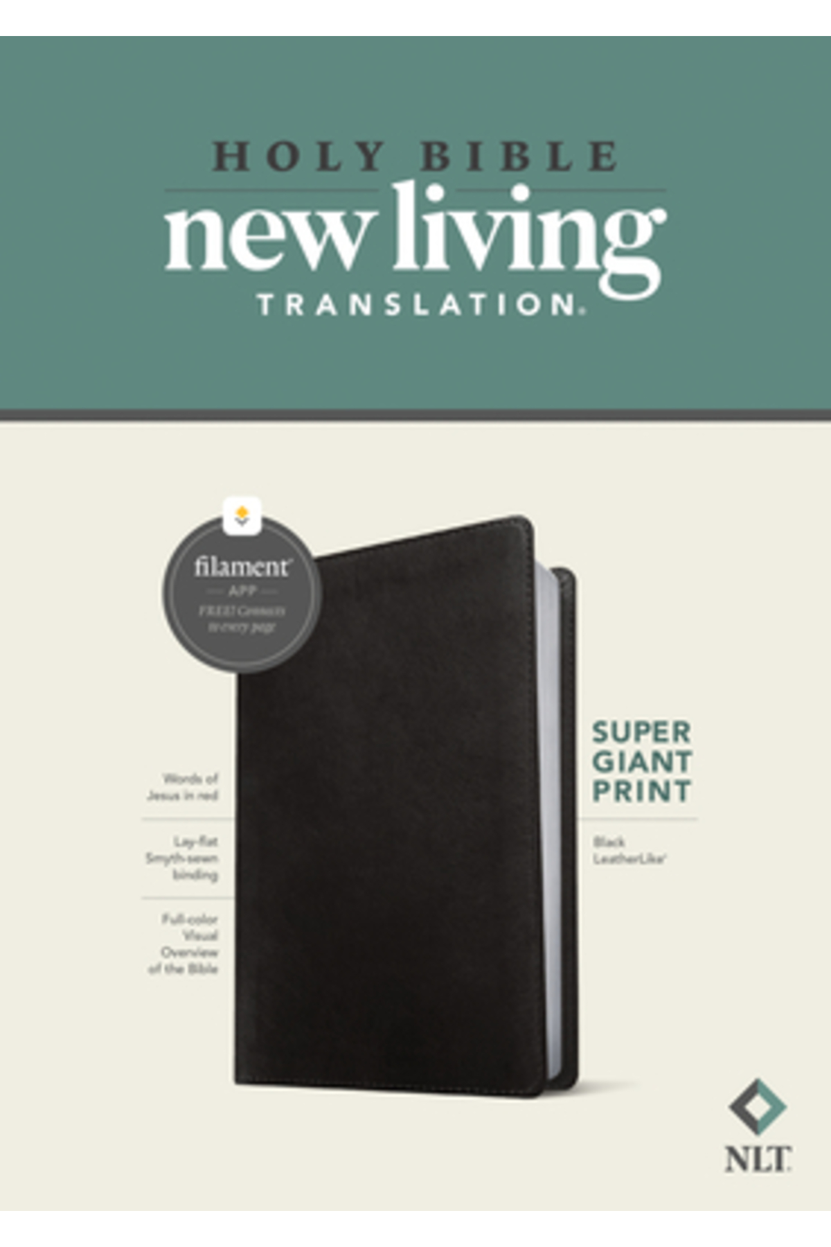 Tyndale House Publ NLT Super Giant Print Bible, Filament Enabled ...
