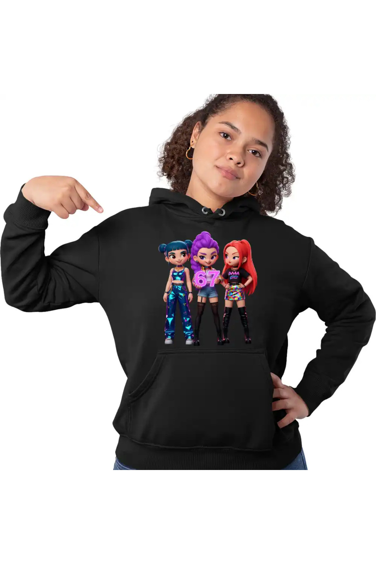 OEM Six Seven Kpop Huntrix 67 Demon Hunters Hoodie Women- Trendyol