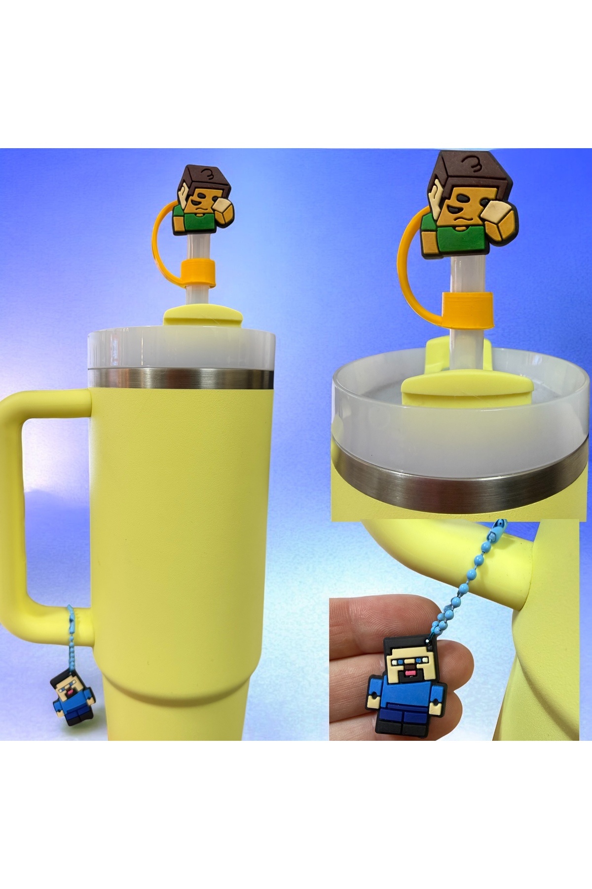 Buki'nin Atölyesi Termos uyumlu 3 Adet (10MM) Toz Geçirmez Minecraft ...