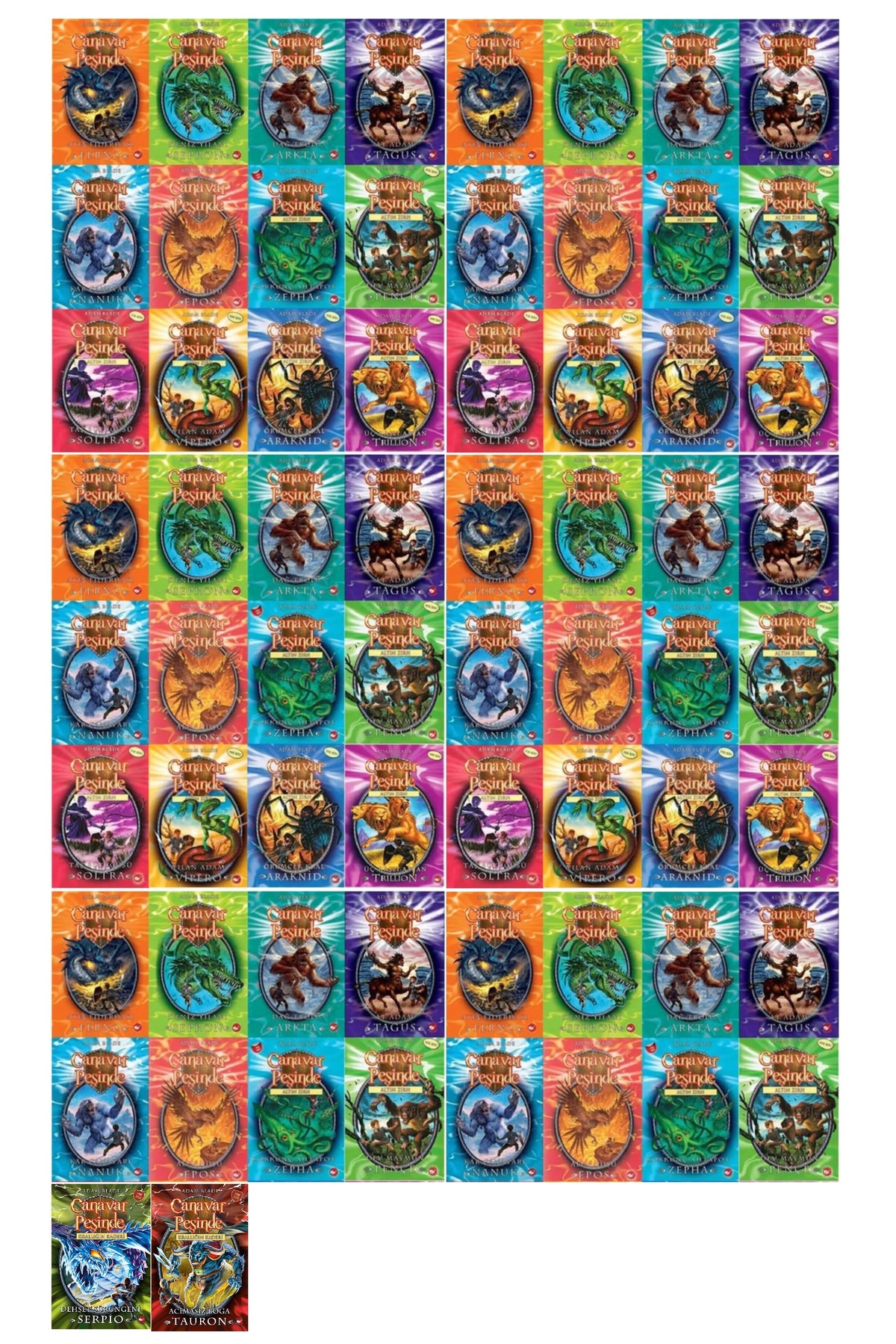 Beyaz Balina Yayınları Canavar Peşinde 66'lı Full Set / Adam Blade ...