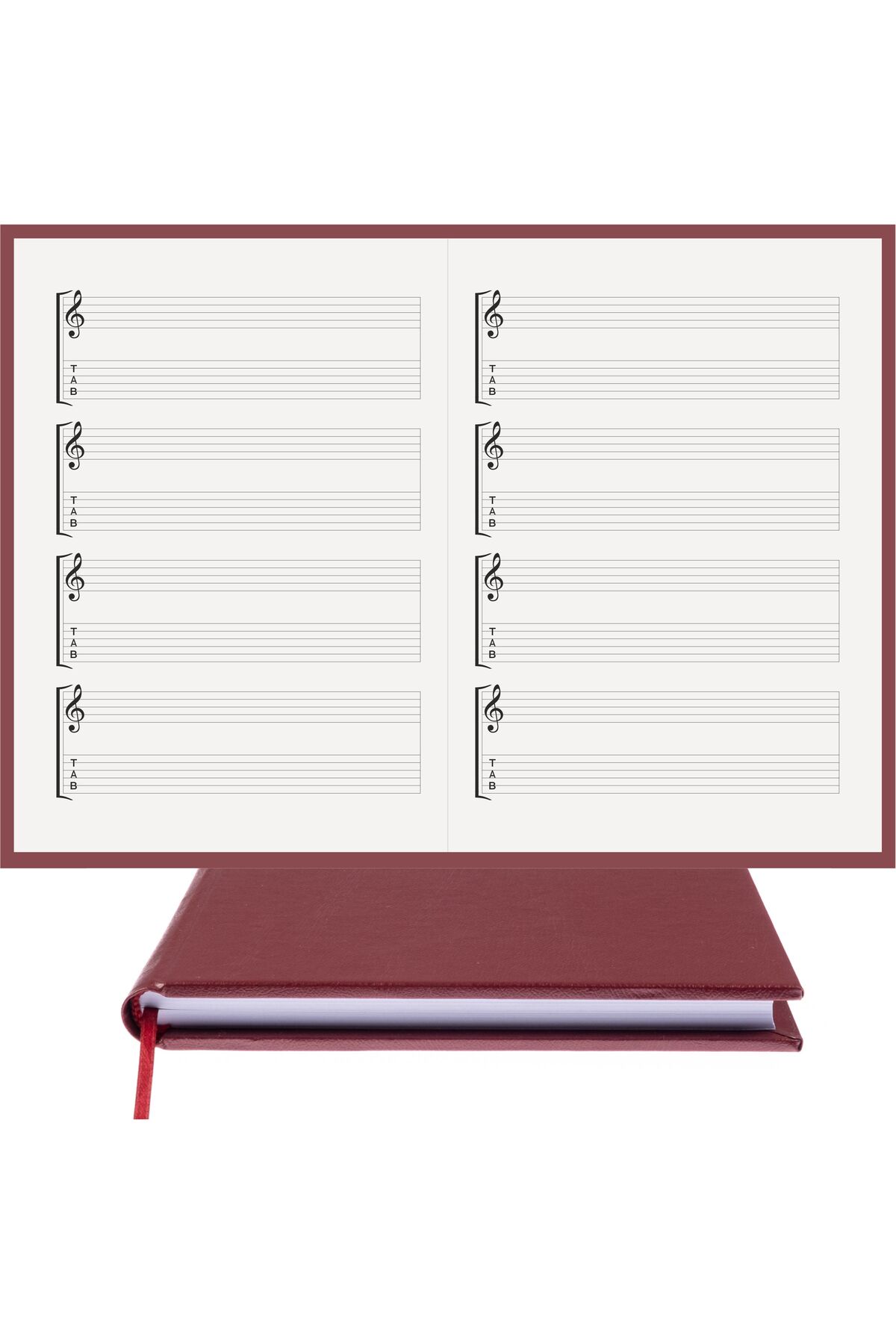 BİDEFTER Guitar Note Book with Left and Tab Key, 100% Handmade, Hand ...
