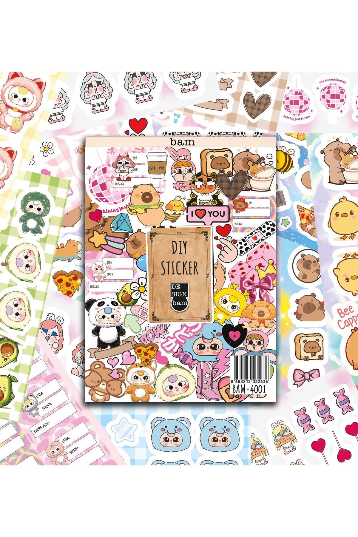 Bam Cute Baby My DIY Sticker Book 24 * 17 cm 16 Sayfa Özel Tasarım ...