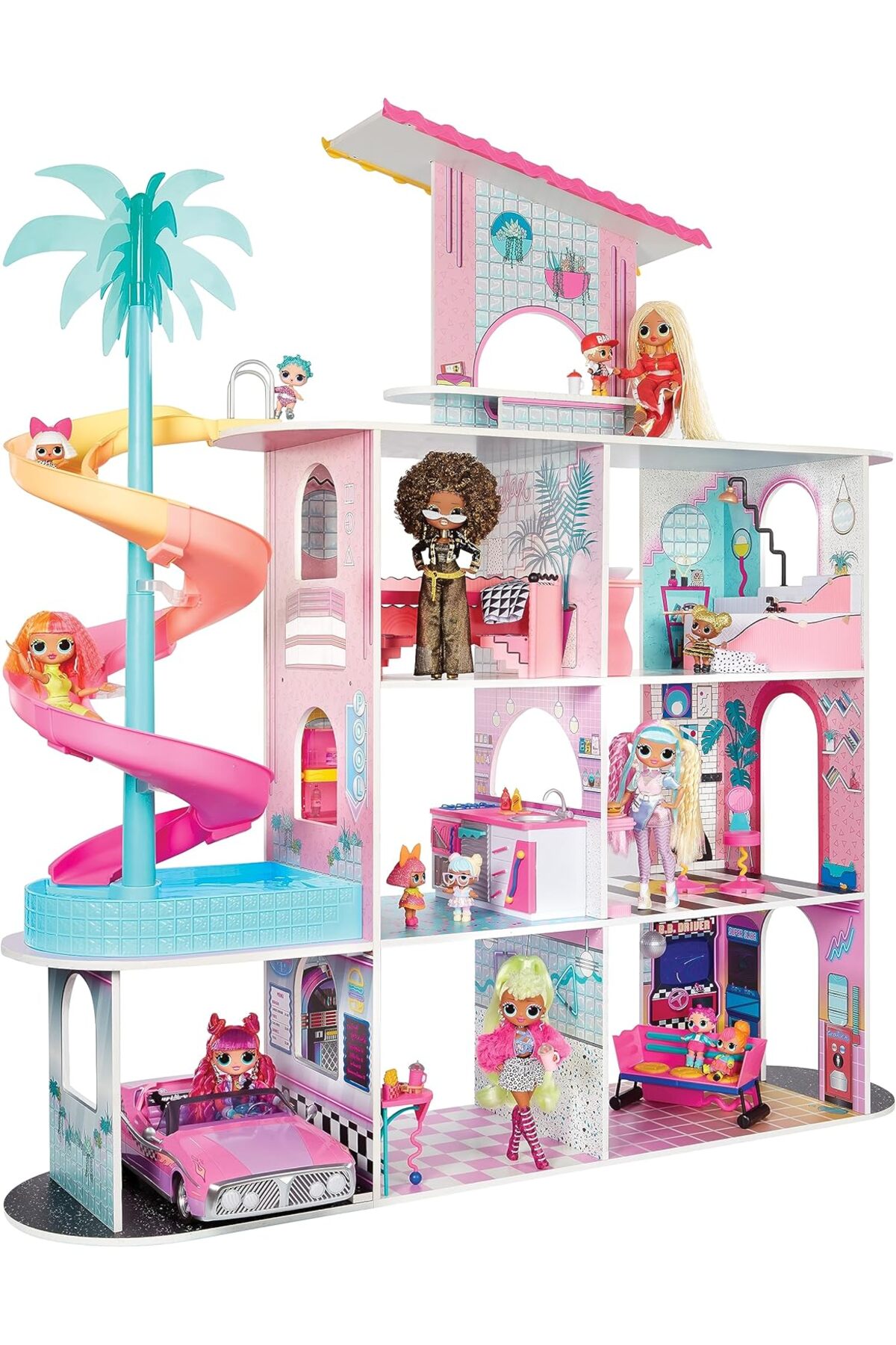OMG LOL Surprise House of Surprises – New Real Wood Dollhouse with 85 ...