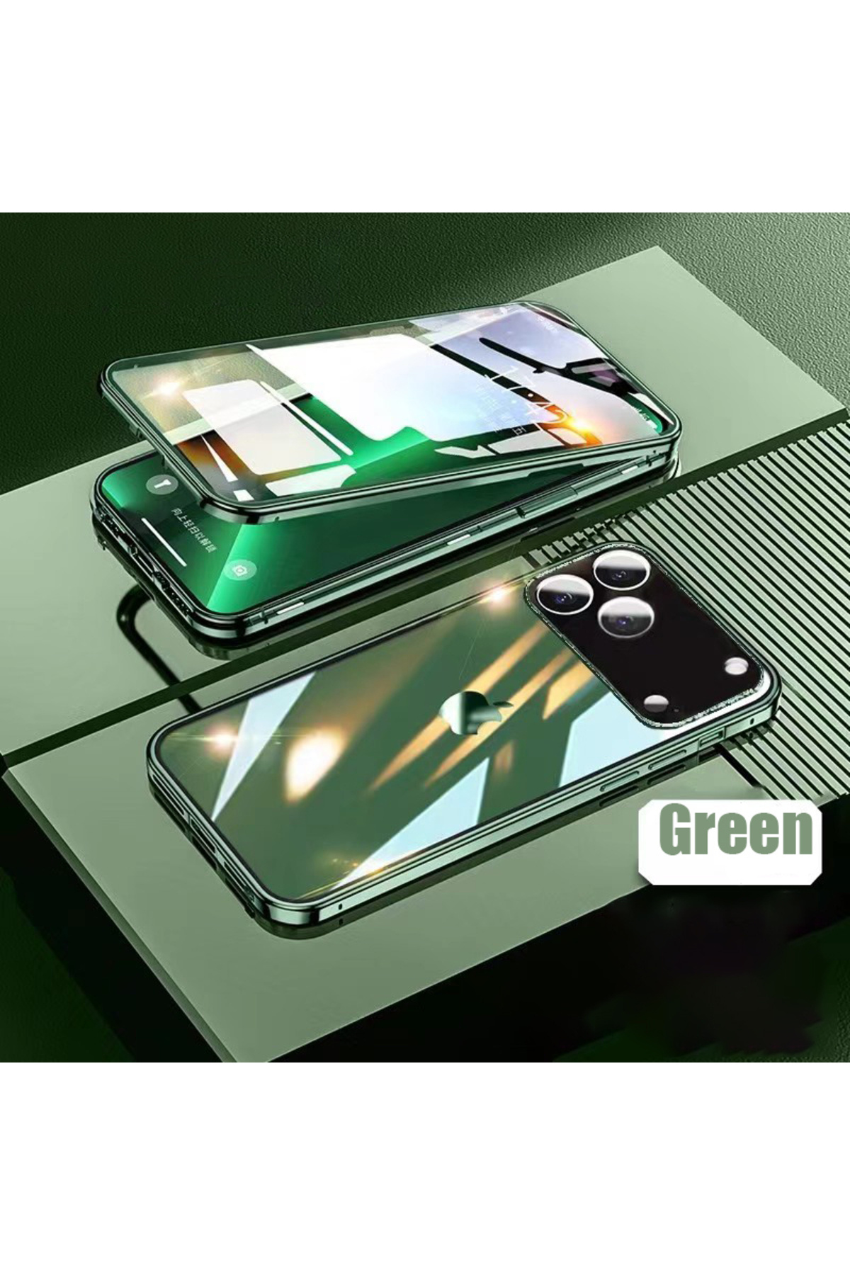 Choice iPhone17 Pro Max Green 360 ° Full Protection Metal Magnetic ...