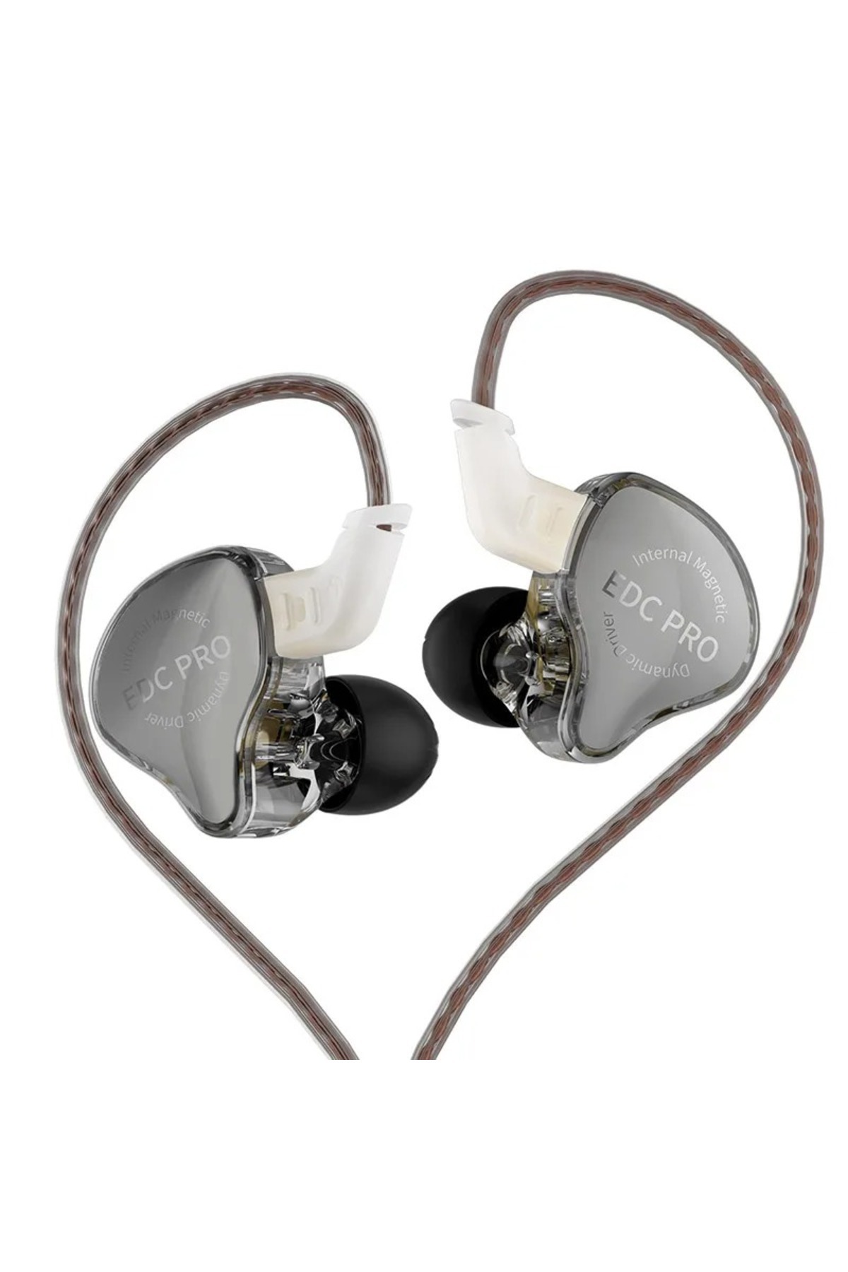 Choice Gray No Mic KZ EDC PRO Wired Earphone Large Dynamic Drivers ...