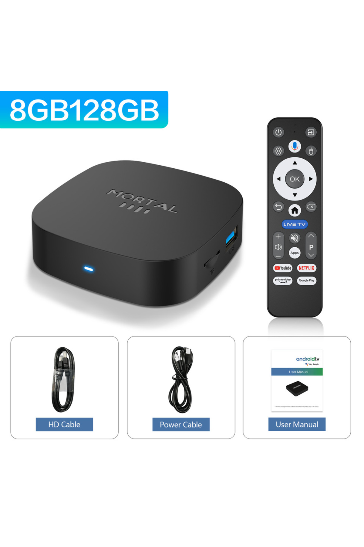 Choice جهاز T1plus 8G128G Voice Mortal Android 16 TV Box، ذاكرة 8 ...