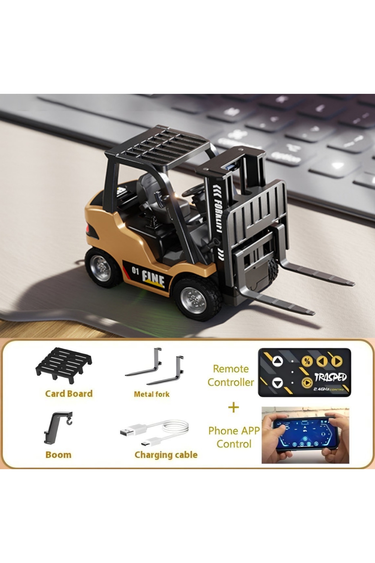 Choice Rc Forklift B 2 4g Tabletop Rc Forklift Engineering Vehicle 1 64 ...