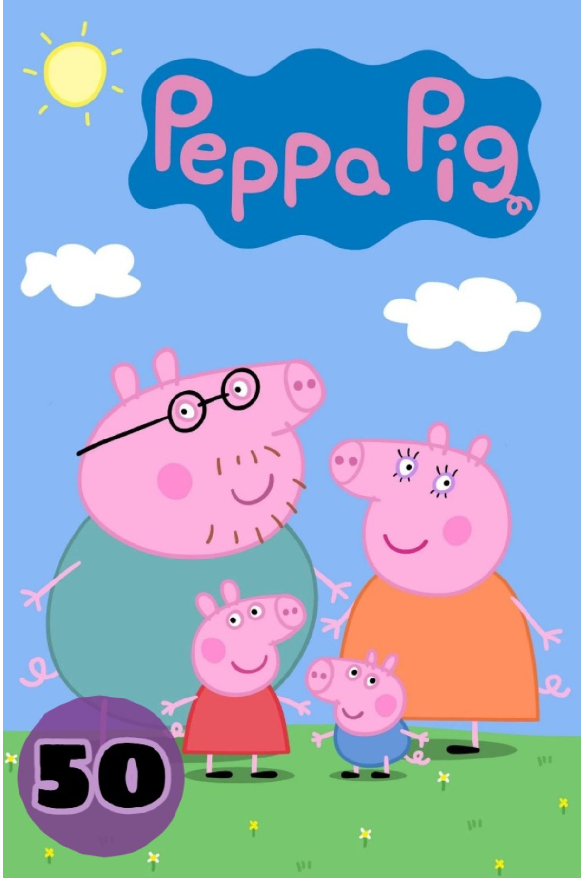 Peppa Pig Carte de colorat, 50 de ilustratii Peppa Pig, A4- Trendyol