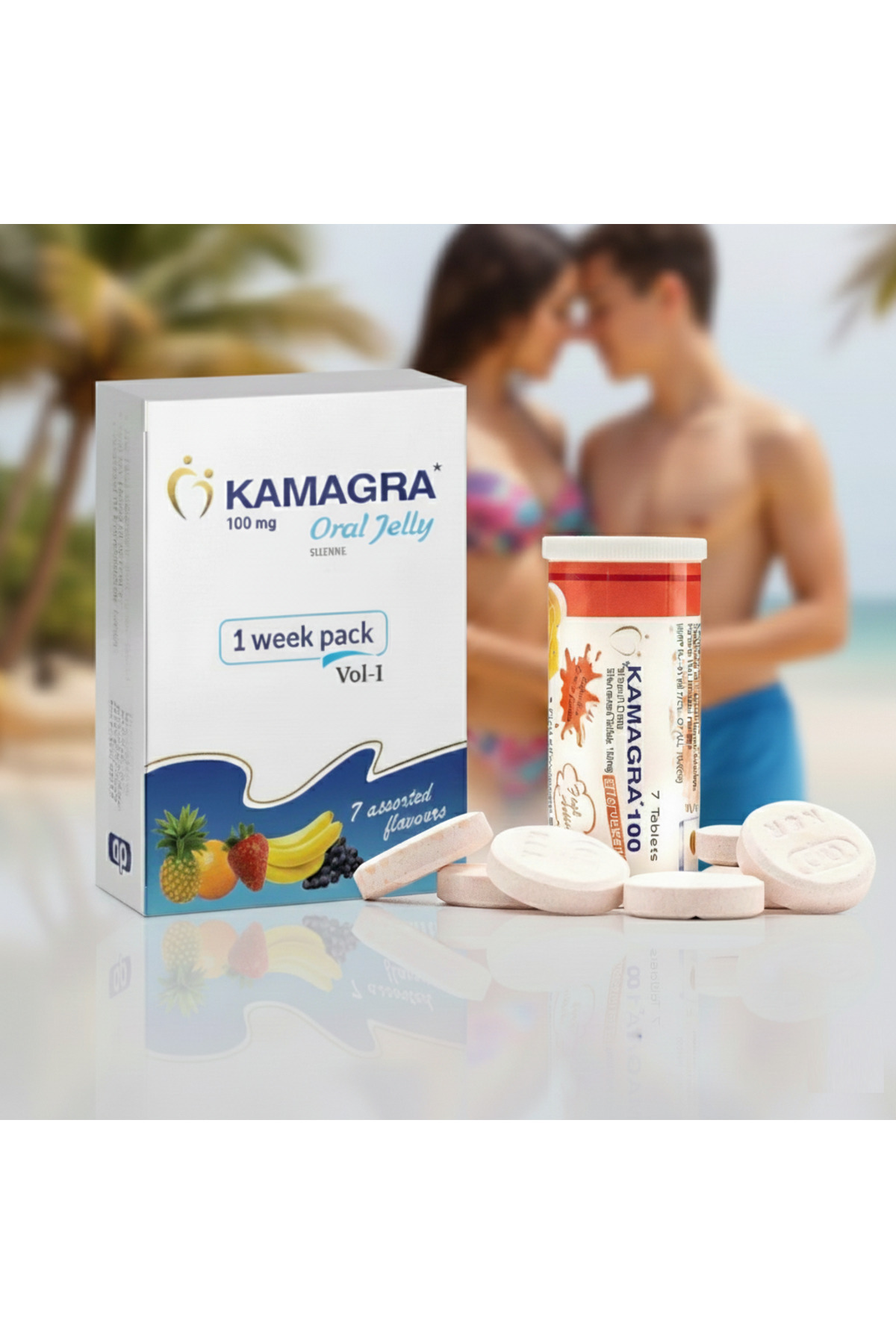 ajanta كاماجر@ 100 ملغ جيلي فموي 7 أكياس + 7 أقراص فوارة يدعم الأداء ...