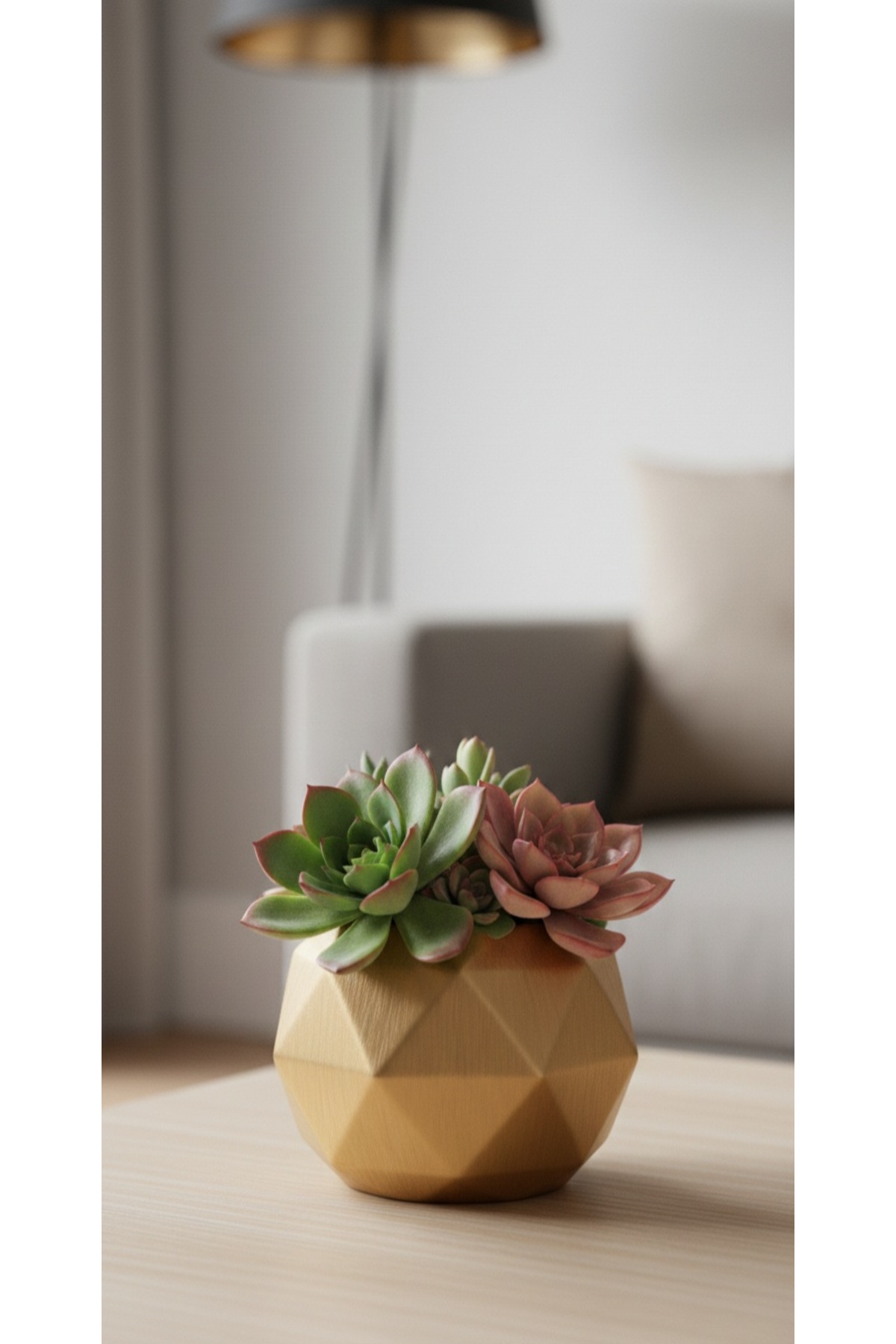 Umera Home El Yapımı Gold Modern Saksı Geometrik Modern Tasarım ...