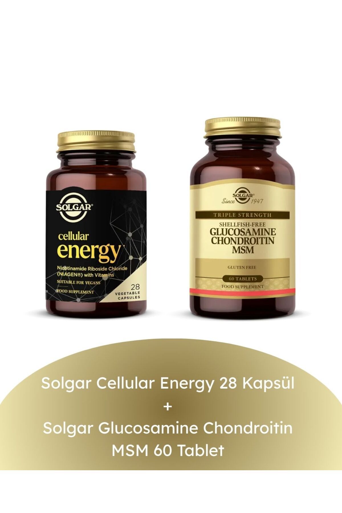 Solgar Cellular Energy 28 Kapsül + Glucosamine Chondroitin MSM 60 ...