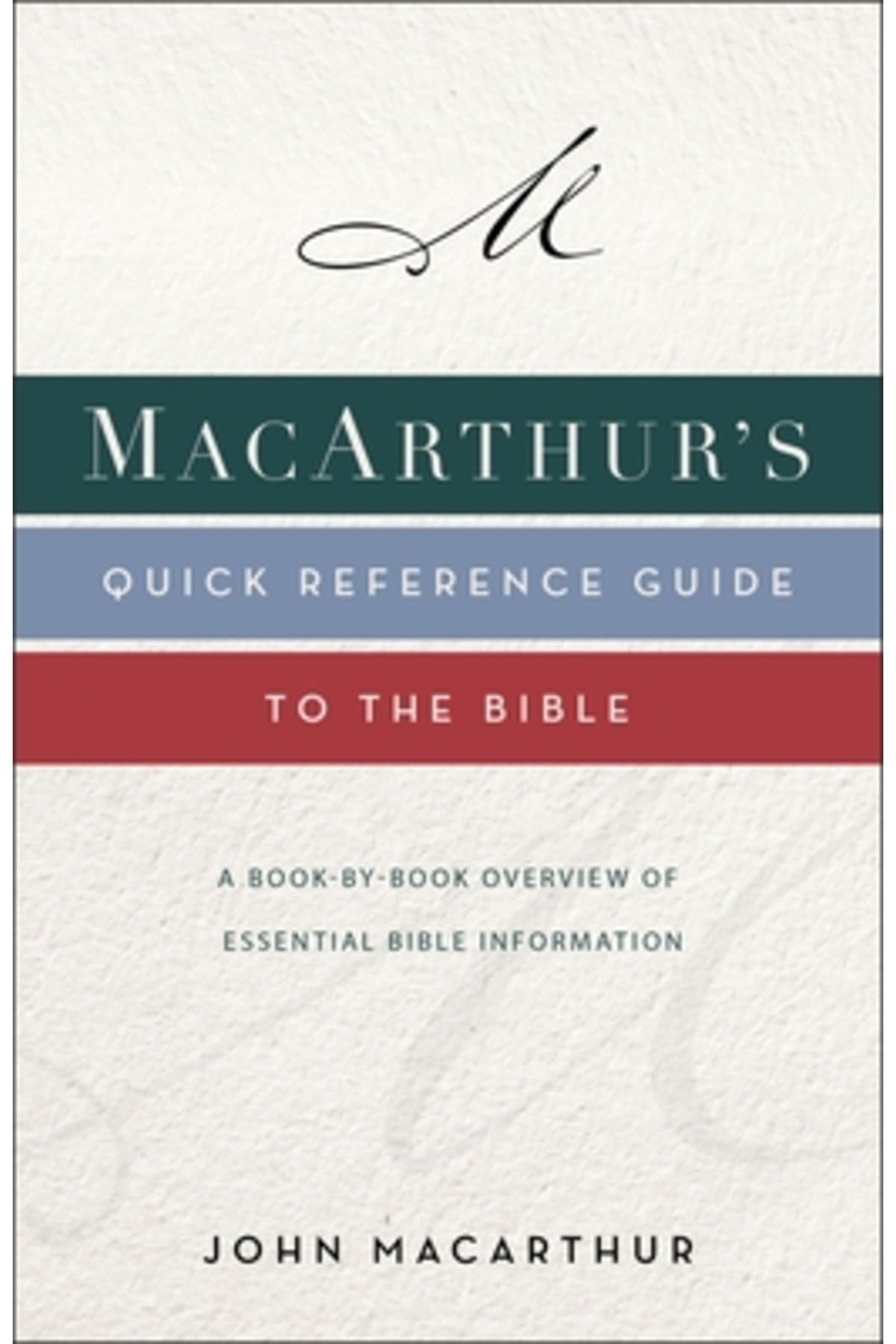 Thomas Nelson Pub Macarthur's Quick Reference Guide to the Bible: A ...