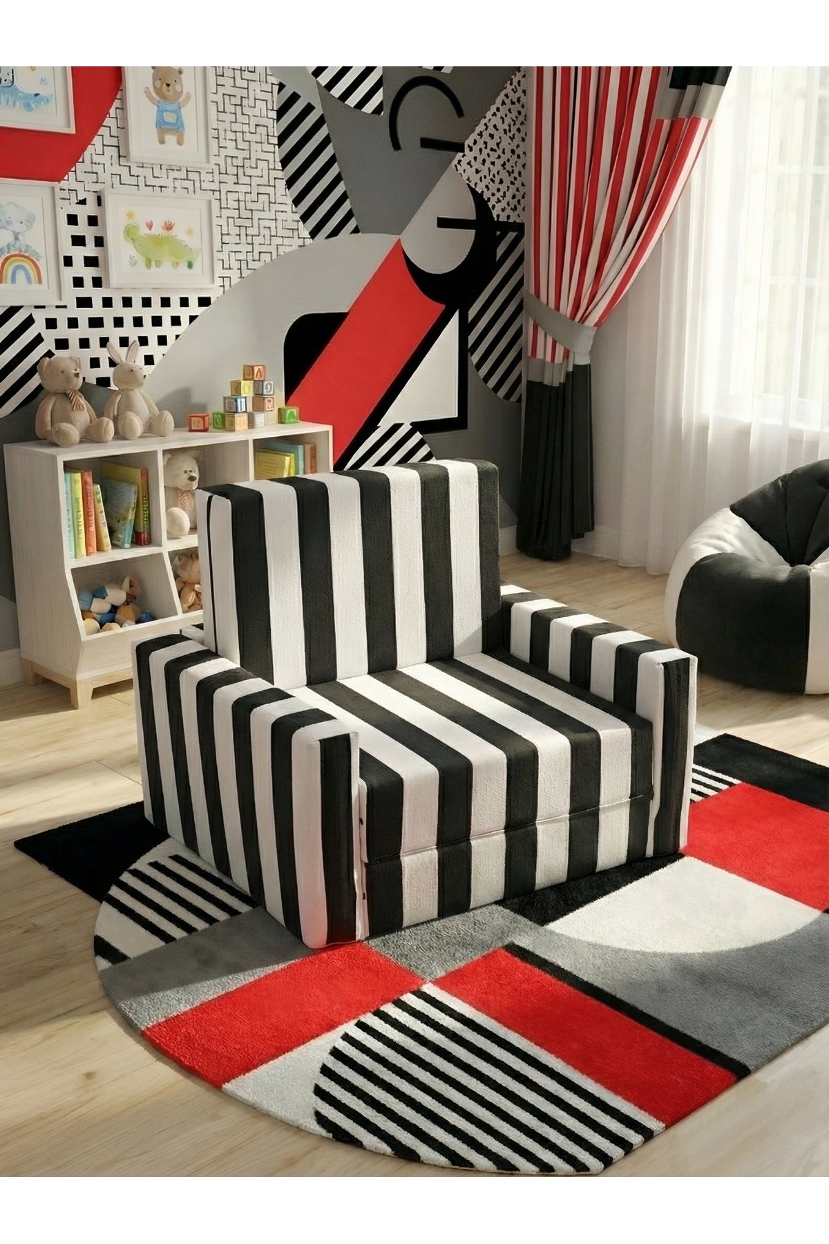 LENSA HOME Çocuk Koltuğu Komple Sünger Katlanabilir Yataklı Minder ...
