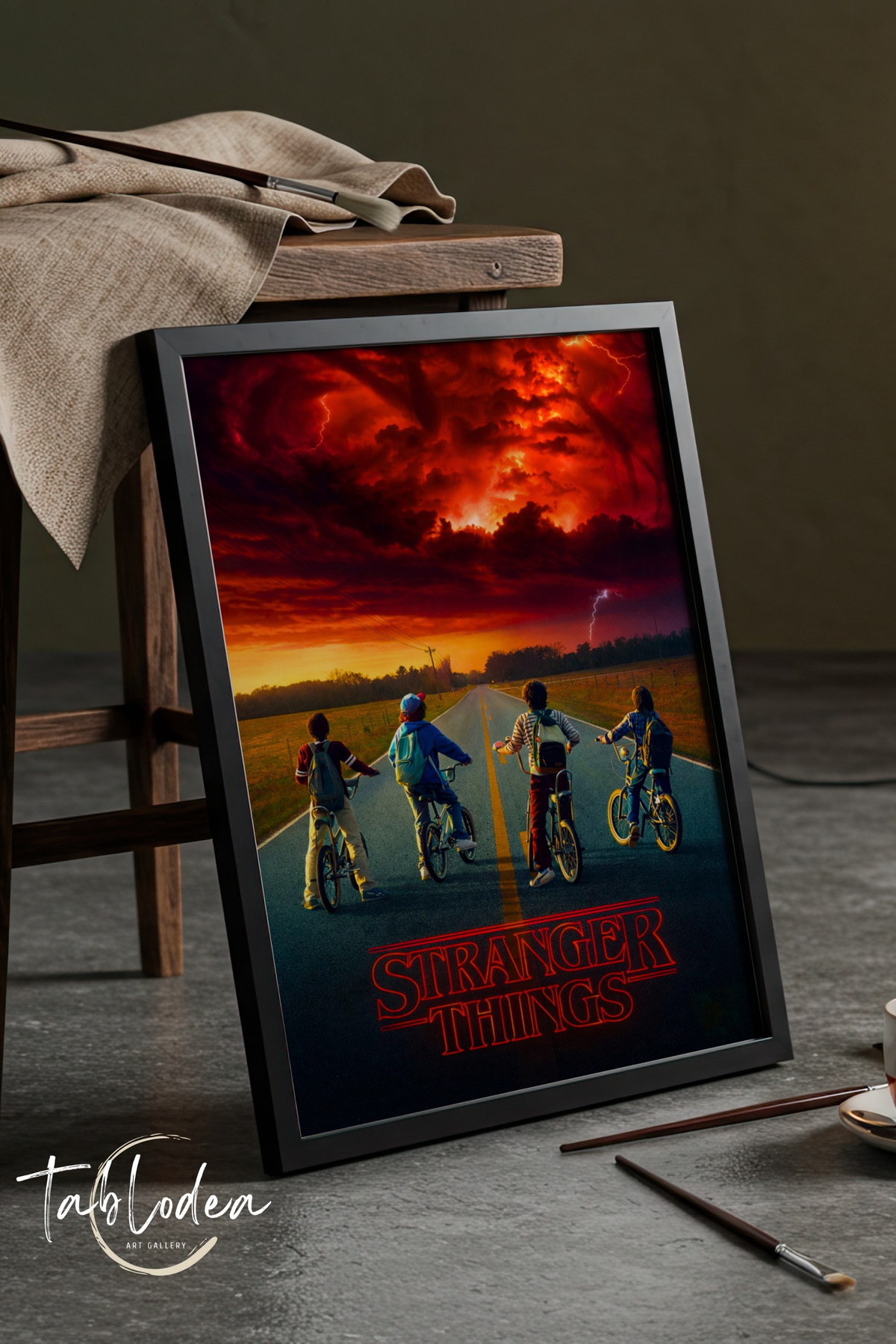 tablodea Stranger Things Çerçeveli Poster, Stranger Things Dizi Film ...