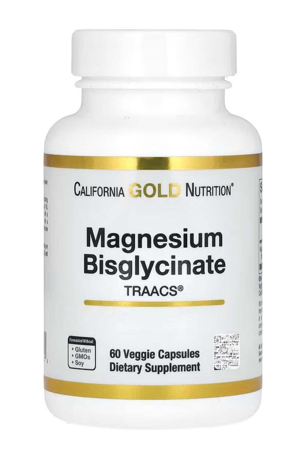 California Gold Nutrition Magnesium Bisglycinate, Albion TRAACS, 200 mg ...