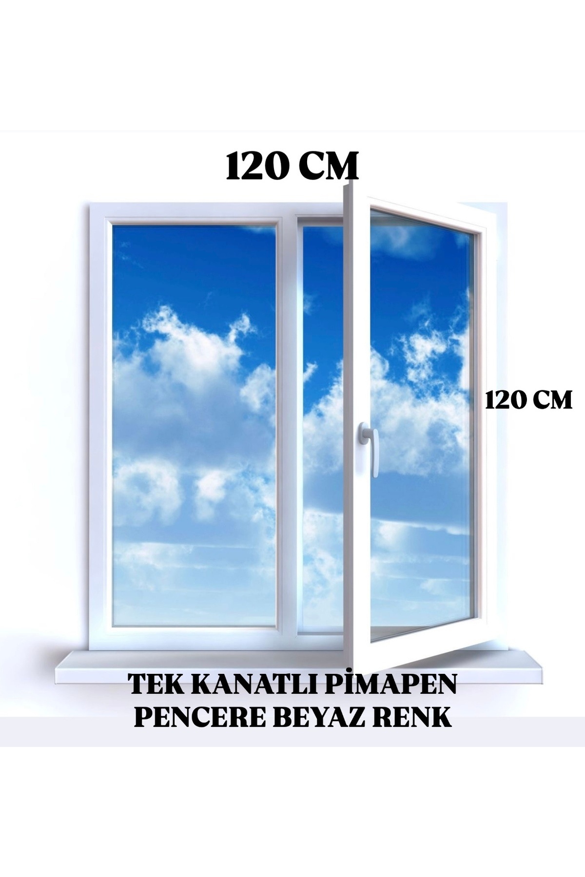 PROLINE PENCERE TEK KANATLI BEYAZ RENK ( 120 X 120 ) CAMSIZ - Fiyatı ...