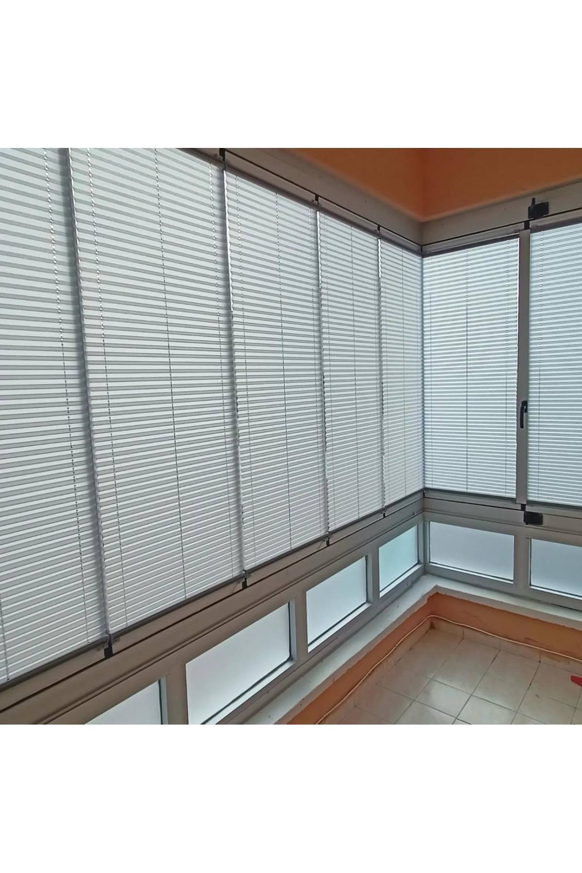 yiteks plise perde Katlanabilir Cam Balkon Plise Perde BEYAZ (İsteğe ...