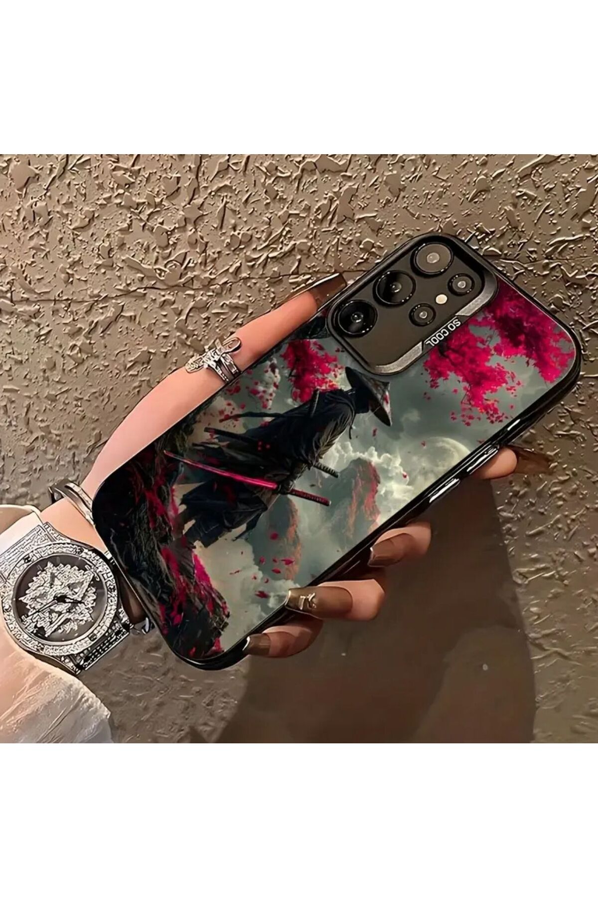 Caseji Samsung Galaxy S25 Fe Compatible Dirt-Resistant Samurai Printed ...