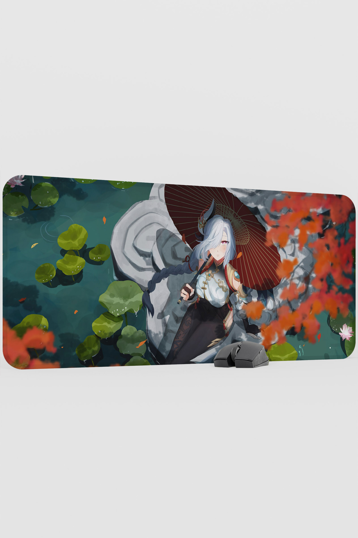 mousepad bastir Shenhe Genshin Impact Anime Gacha V3 - 90x40 XXL ...