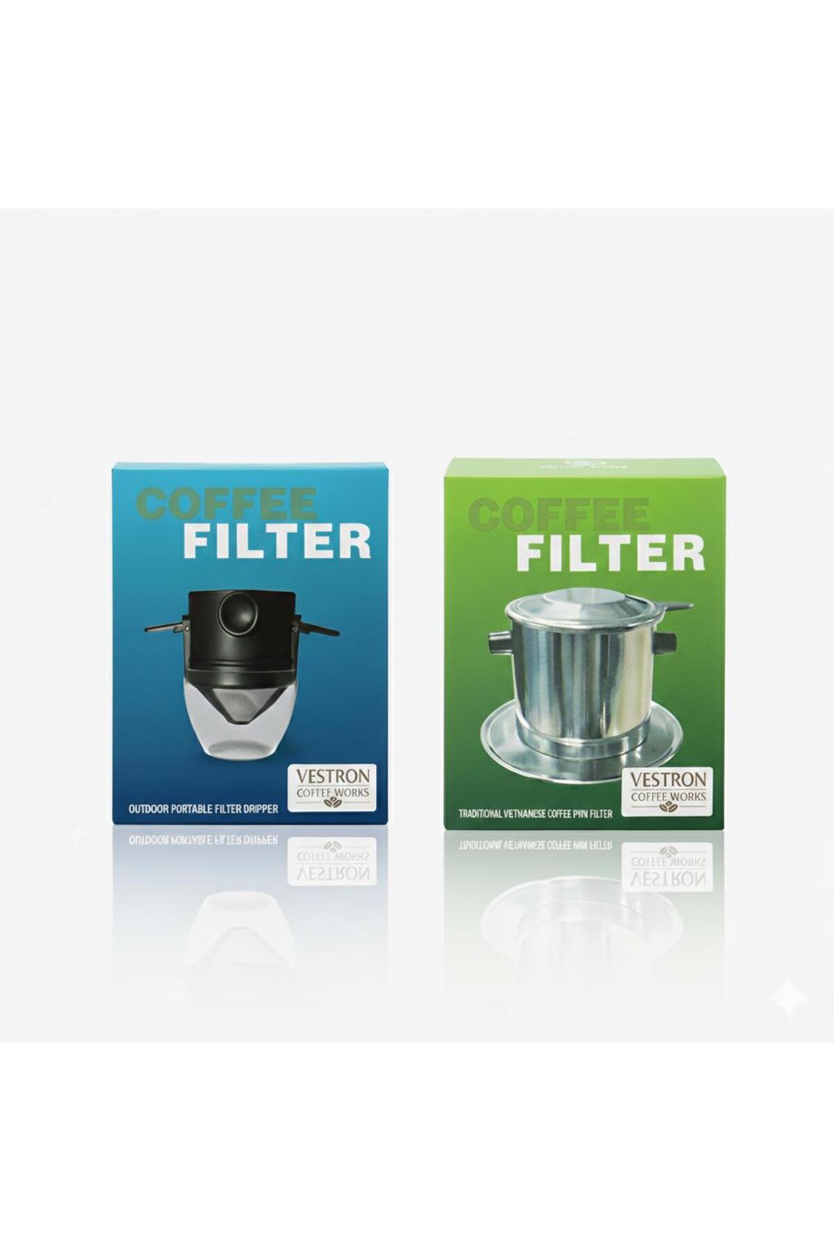 VESTRON Outdoor 2li Kahve Demleme Seti|Pour Over Katlanır ve Phin ...