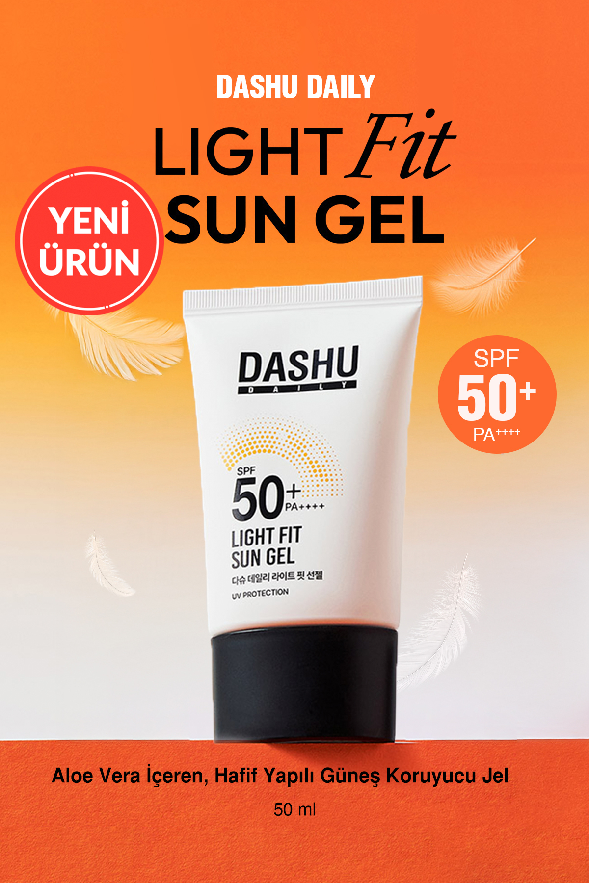 Dashu Aloe Vera İçeren, Hafif Yapılı Güneş Koruyucu Jel Daily Light Fit ...