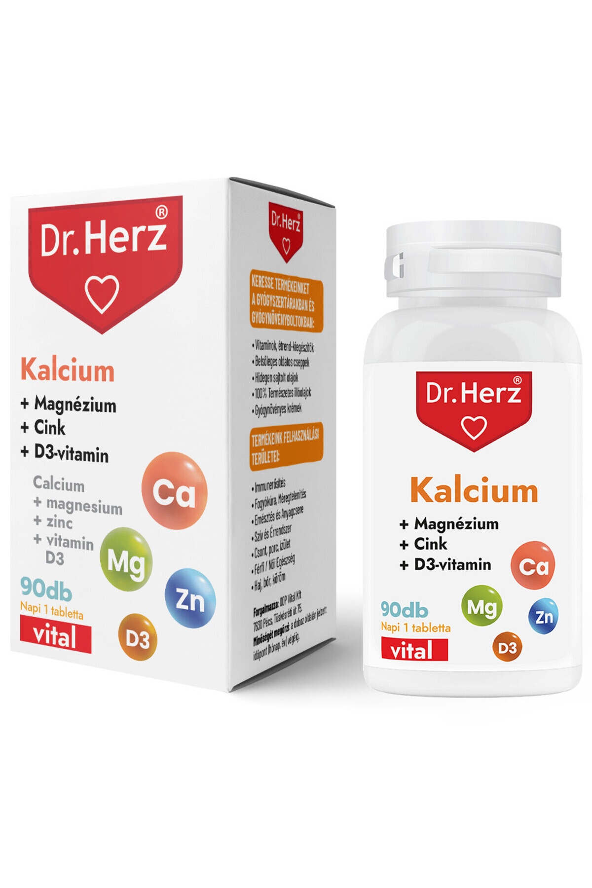 Dr Herz Calcium magnesium zinc and vitamin D3 tablets 90 pcs- Trendyol