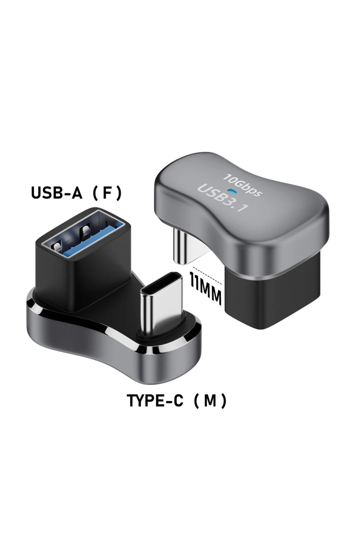 Choice z0002 180 Degree Angle USB C Adapter Type C Male to Female ...