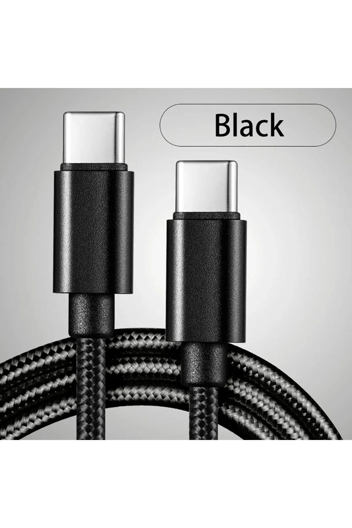 Choice 3m Black 66W Nylon Braided USB C To Type C Fast Charging Cable ...
