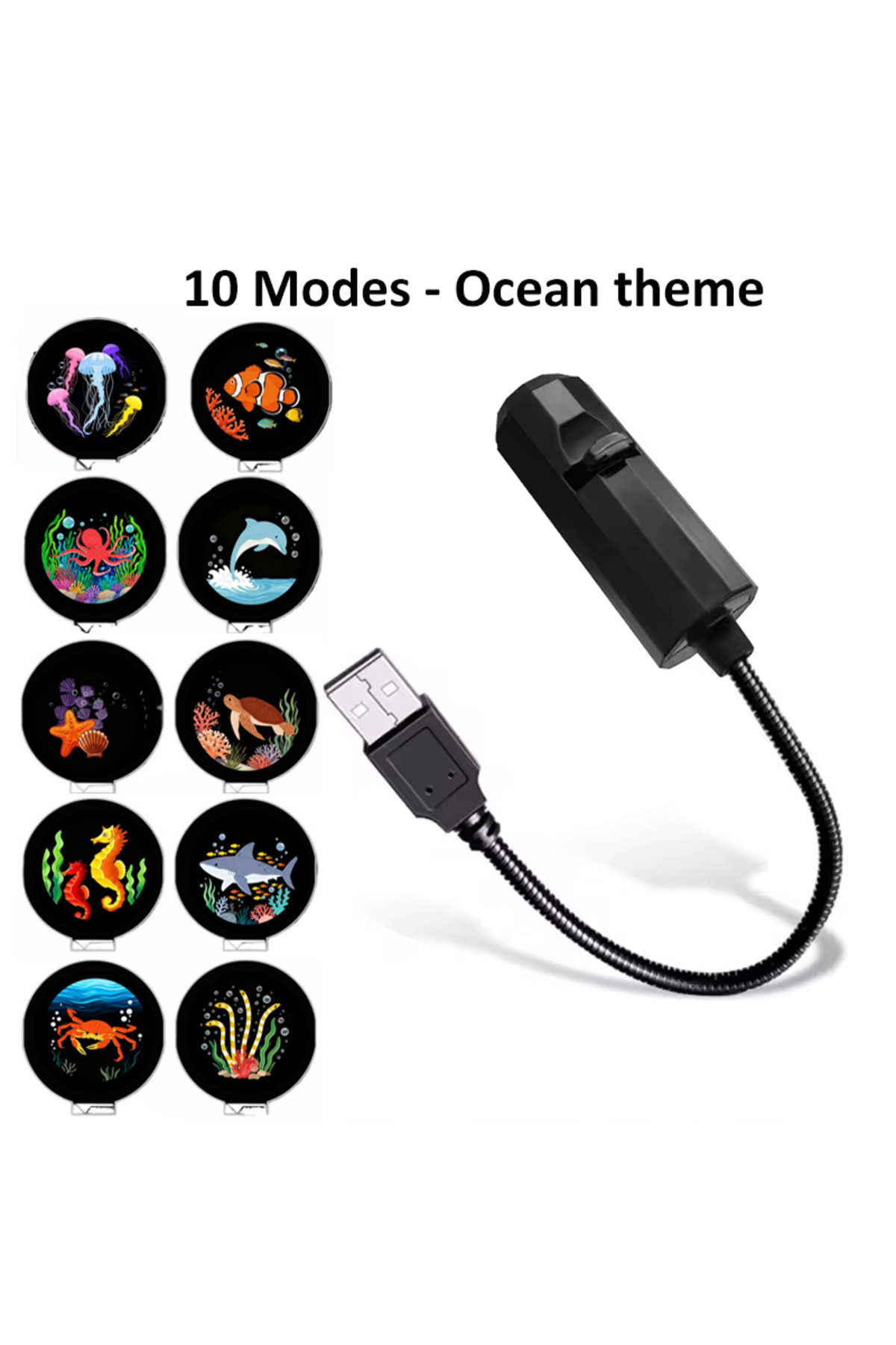 Choice 10 Modes-Ocean theme USB Plug-in Lights Turtle Jellyfish Giant ...