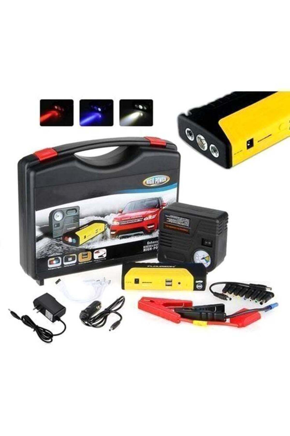 Generic Car Jump Starter Power Bank with Air Compressor 1000A 12V ...