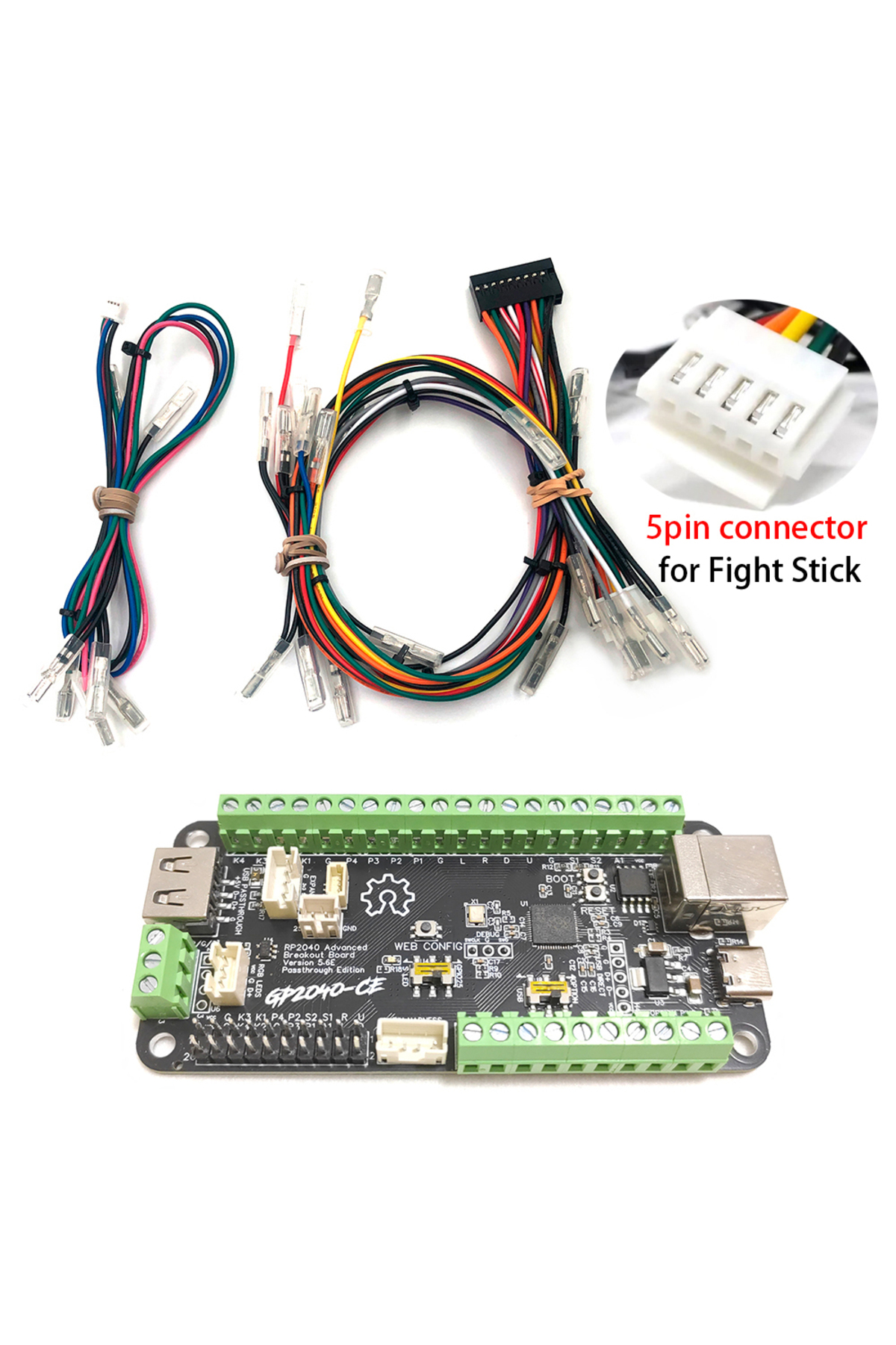 Choice GP harness fight GP2040 Advanced Breakout Board USB Passthrough ...