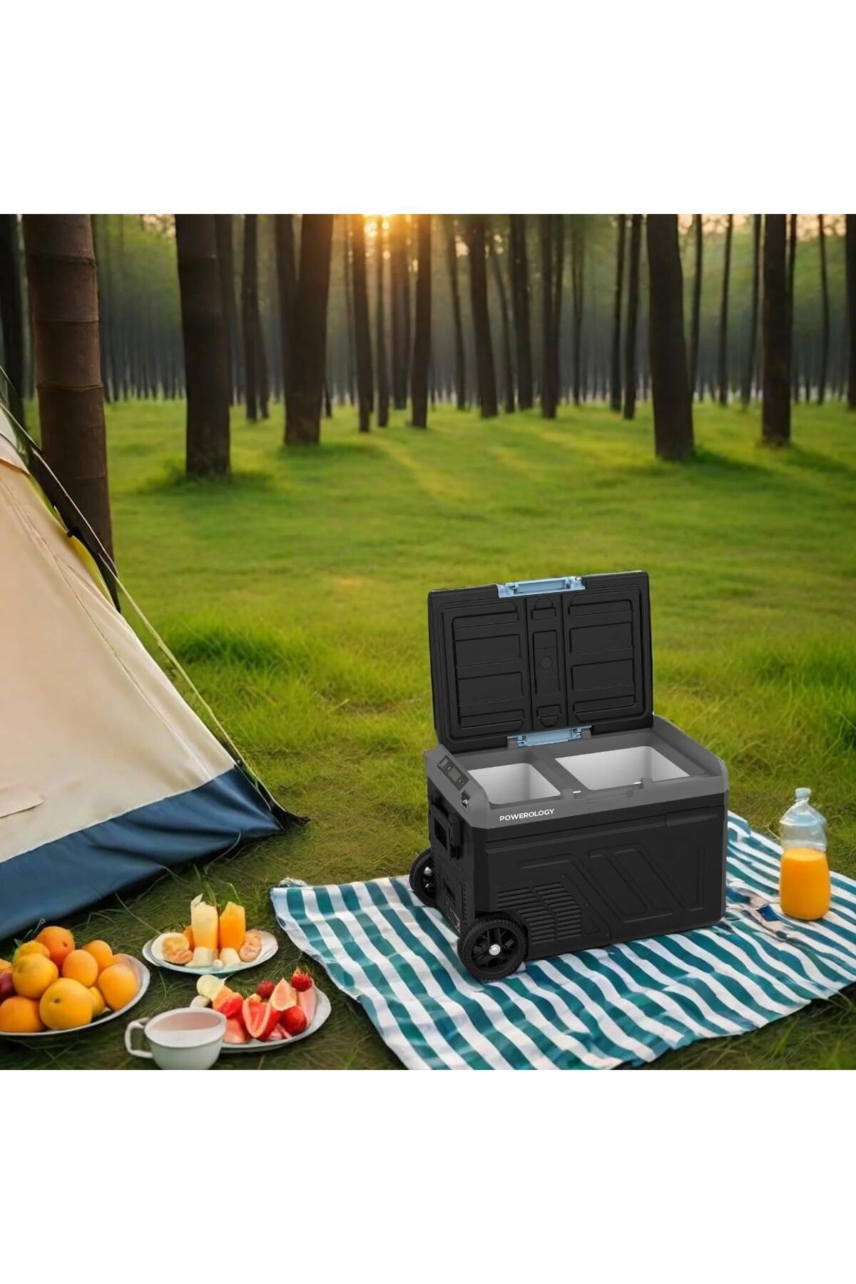 Powerology 40L Dual Compartment Smart Fridge Freezer with Battery ...
