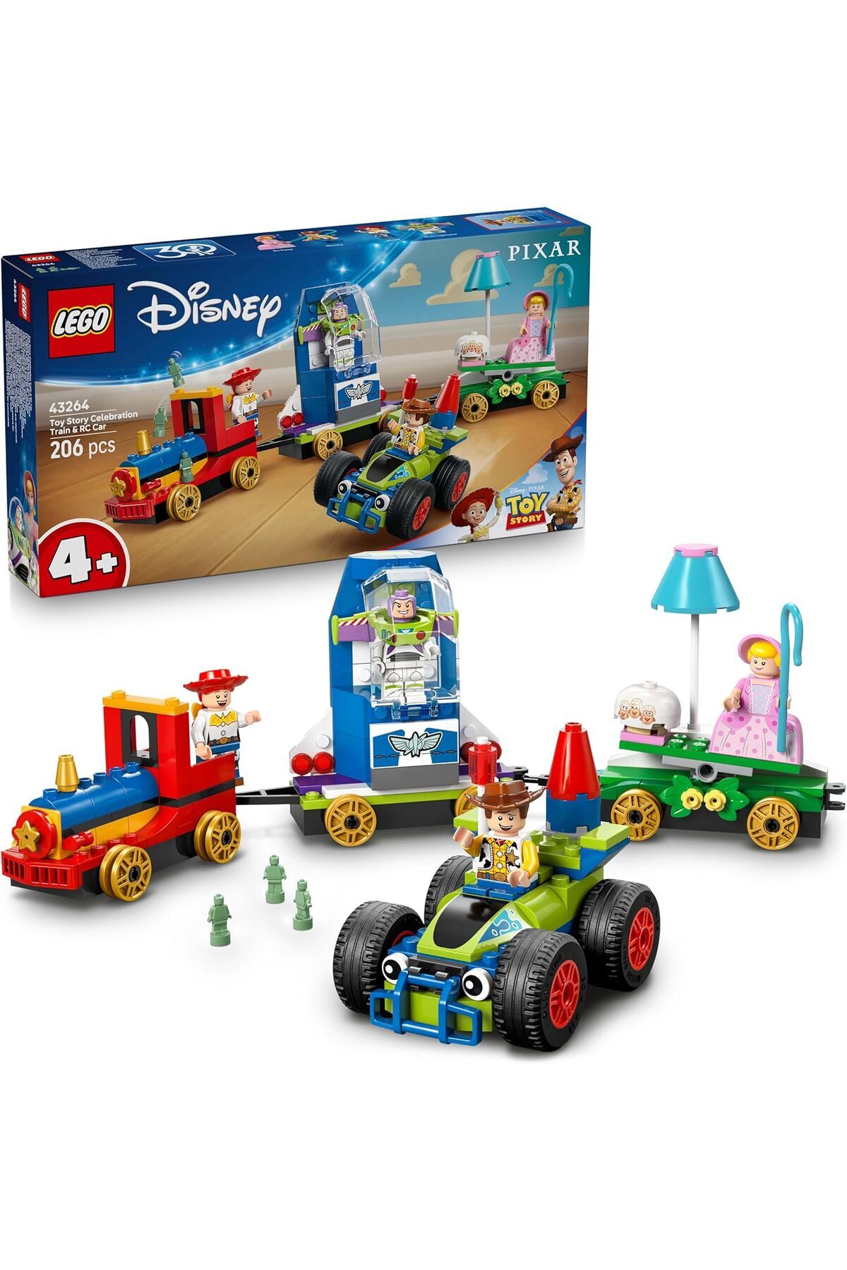 Generic A festive train and remote-controlled car building set inspired ...