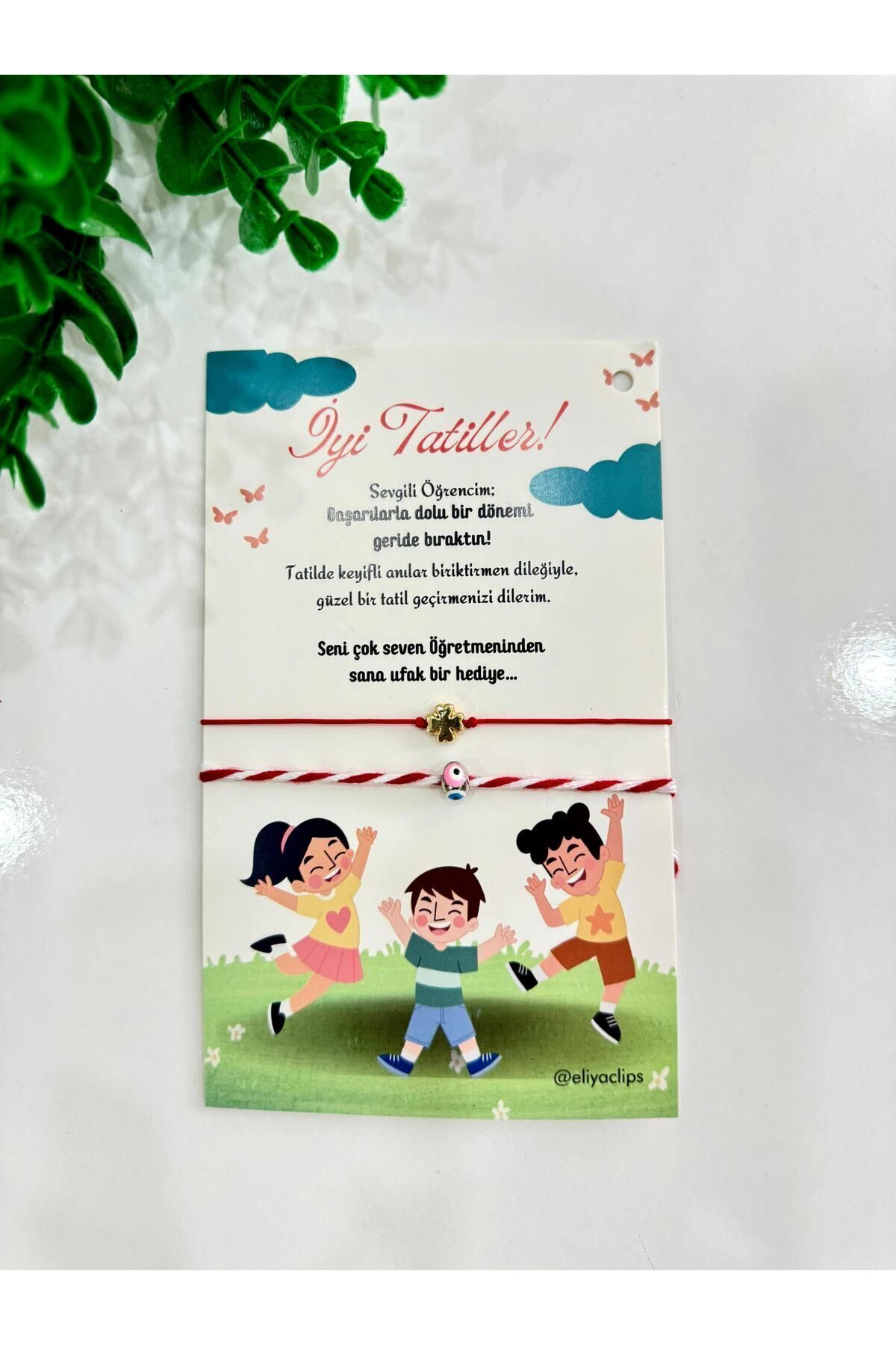Eliya Clips Marteniçka Yonca ve Nazar Boncuklu Kartlı Hediye Şans ...