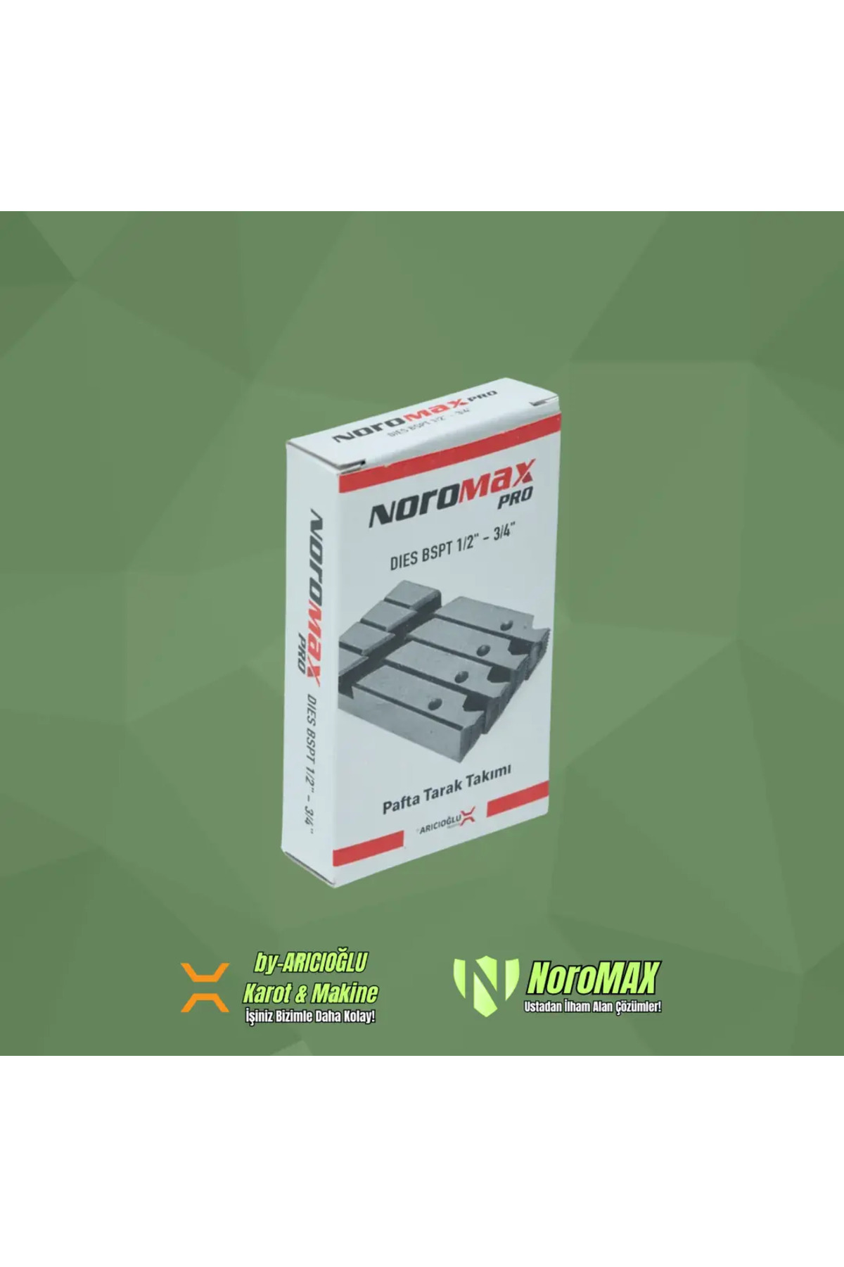 Noromax 1/2''-3/4'' Tezgah Pafta Yedek Tarak Sertleştirilmiş Krom Çelik ...