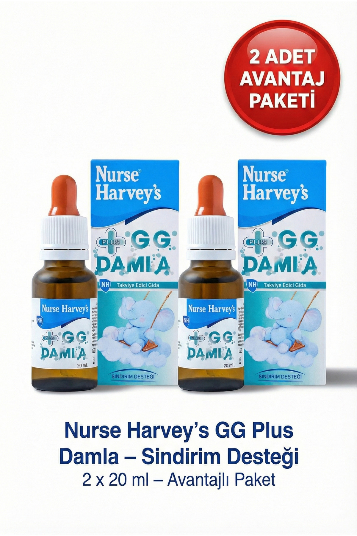 Nurse Harvey's GG Plus Postbiyotik Damla 20 ml x 2 Adet - Yeni Nesil ...