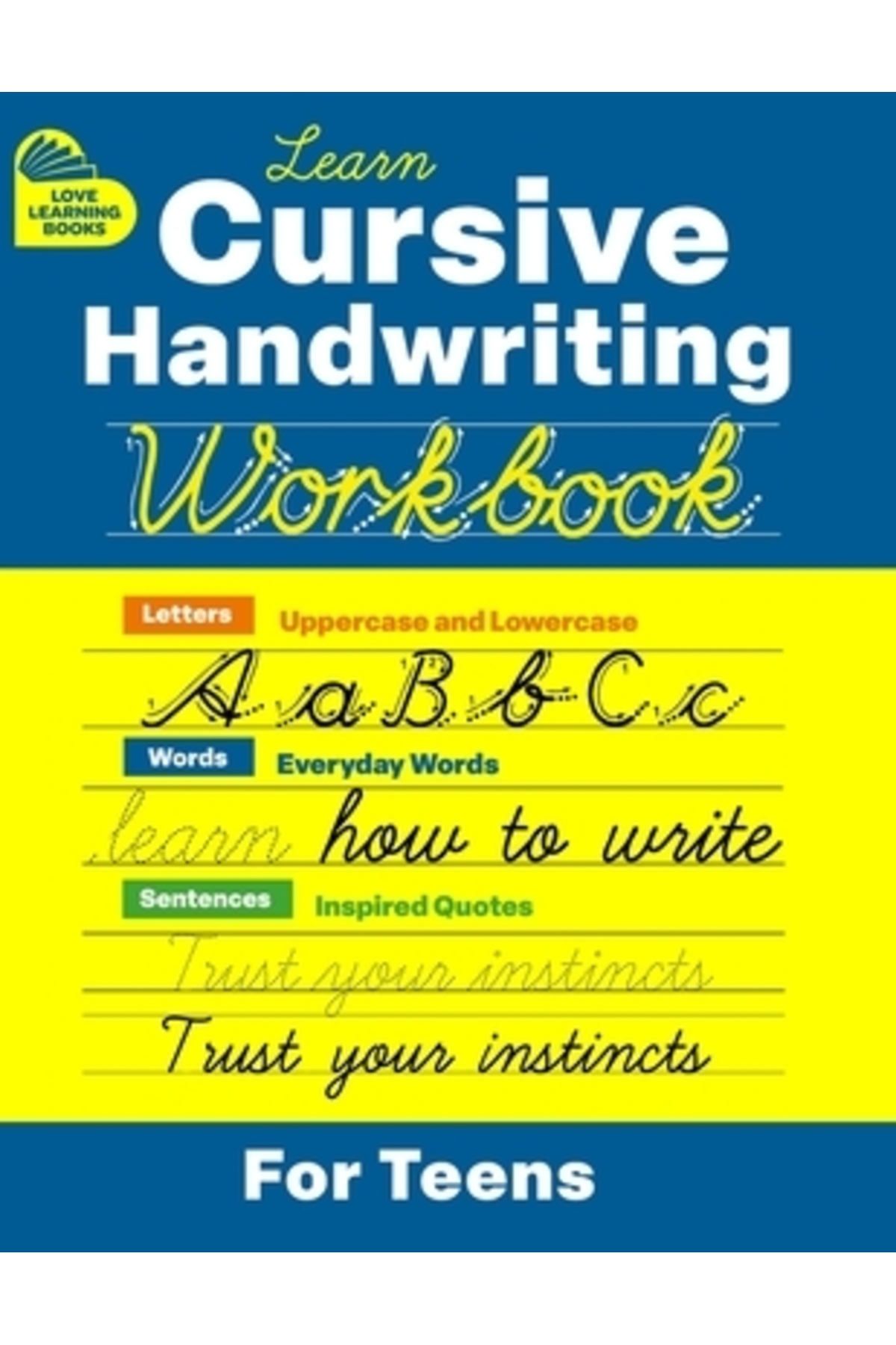 INDEPENDENT CAT Cursive Handwriting Workbook for Teens: Learn to Write ...