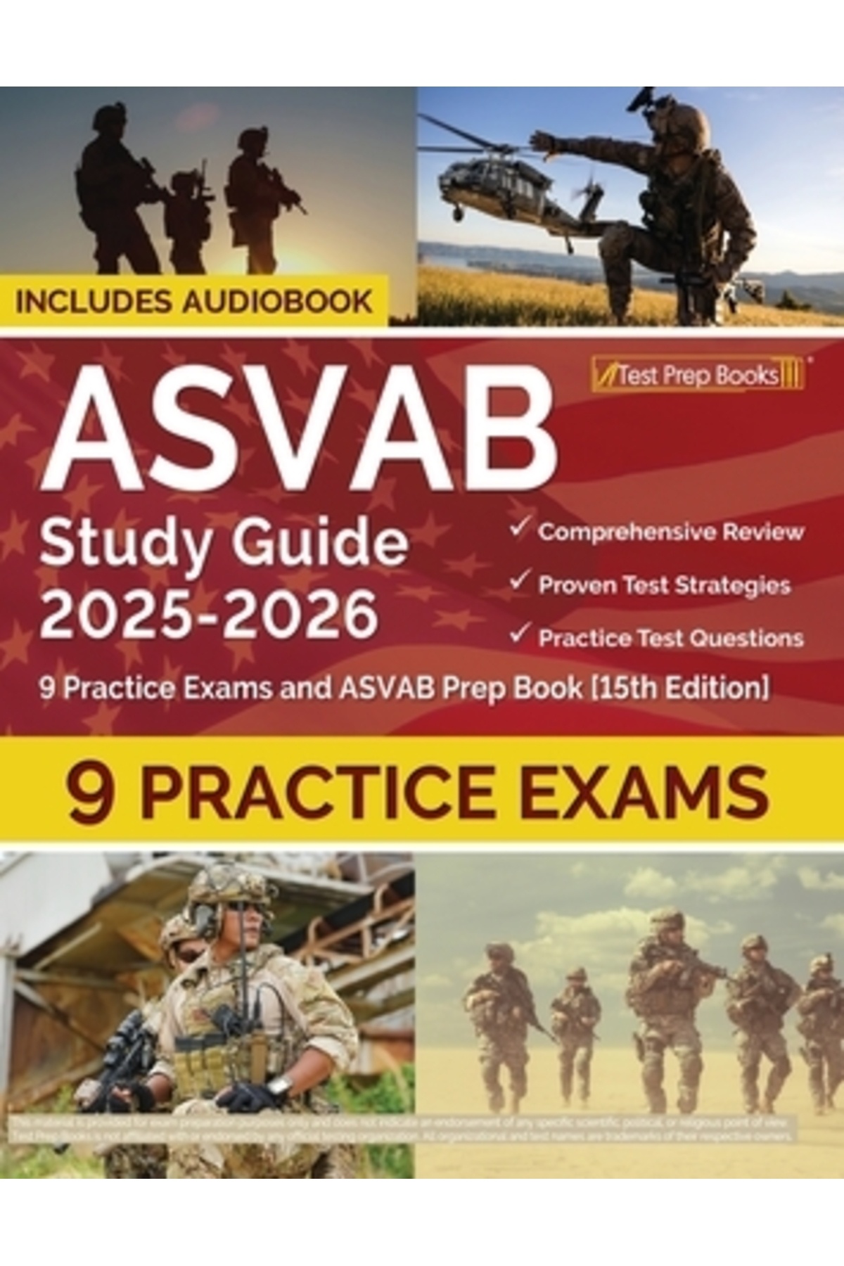 Test Prep Books ASVAB Study Guide 2025-2026: 9 Practice Exams and ASVAB ...