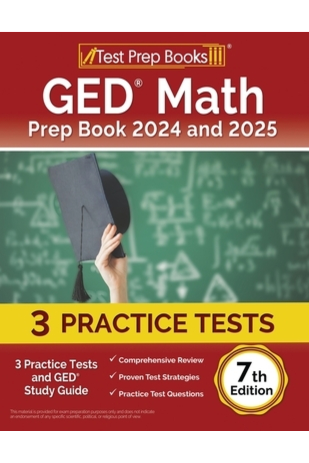 Test Prep Books GED Math Prep Book 2024 and 2025: 3 Practice Tests and ...