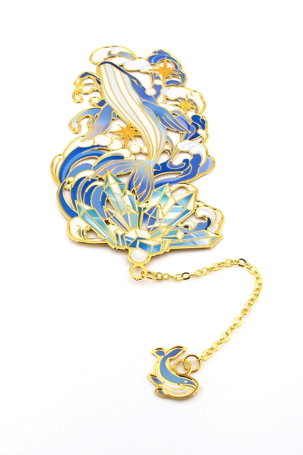 Solfera Balina Okyanus Resif Pastel Sanatsal Bookmark Metal Ayraç Kitap ...