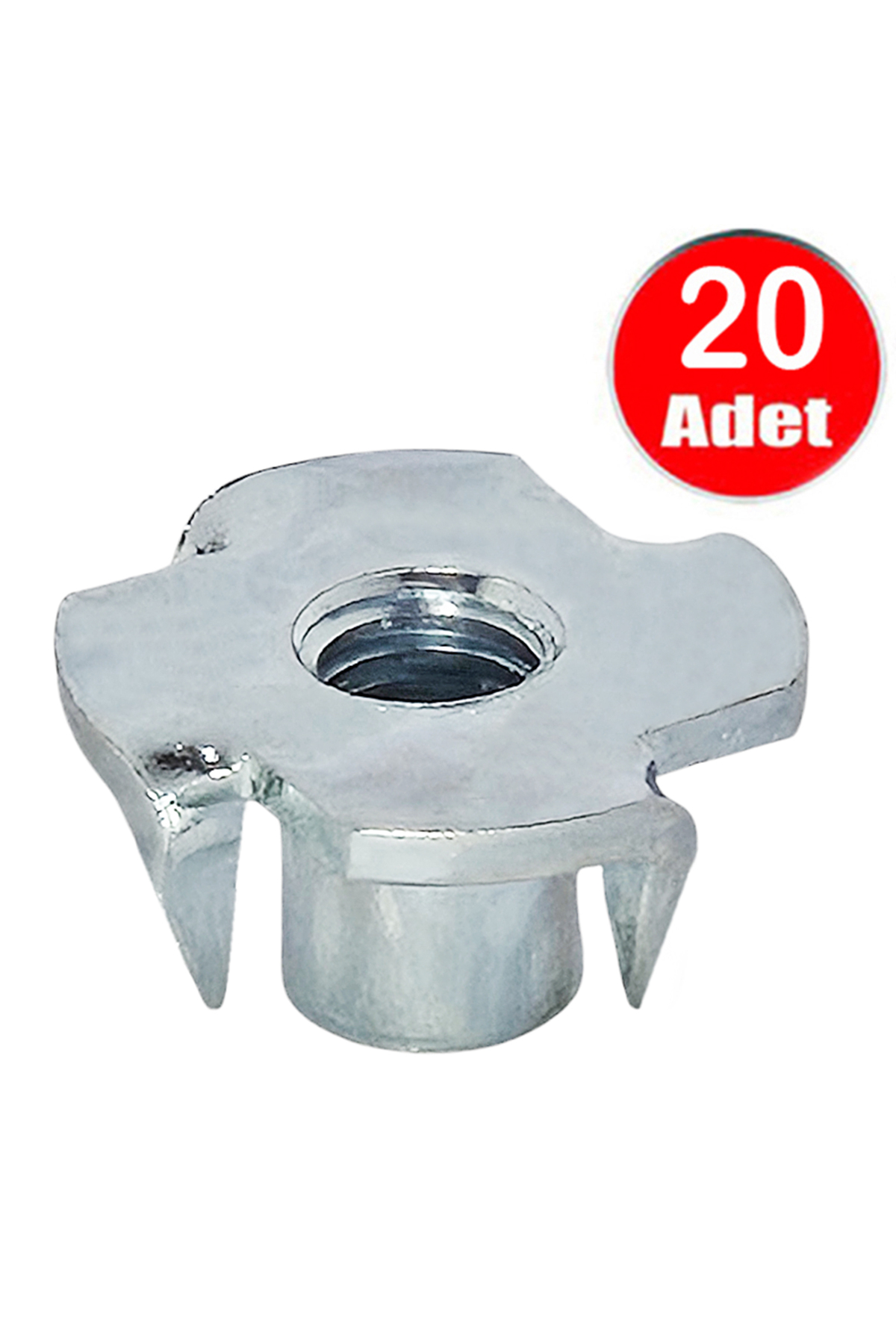 ALETÇANTAM M8 Ağaç Somunu 8mm Tırnaklı Ahşap Çakma Somun -20 Adet ...
