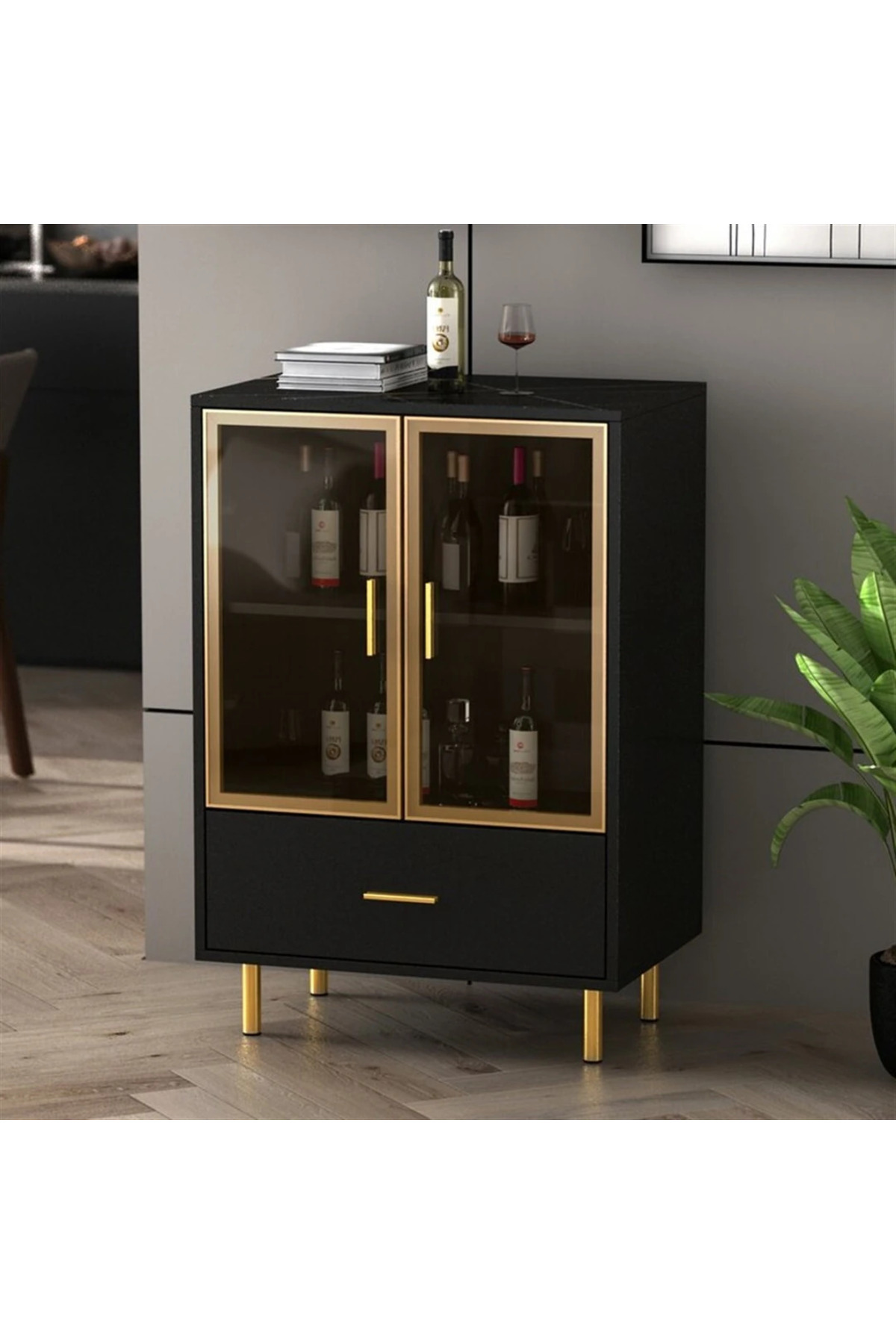 Dekordelisi Metal/Mdf 75X80X30 Beli Fonksiyonel Dolap Siyah - Fiyatı ...