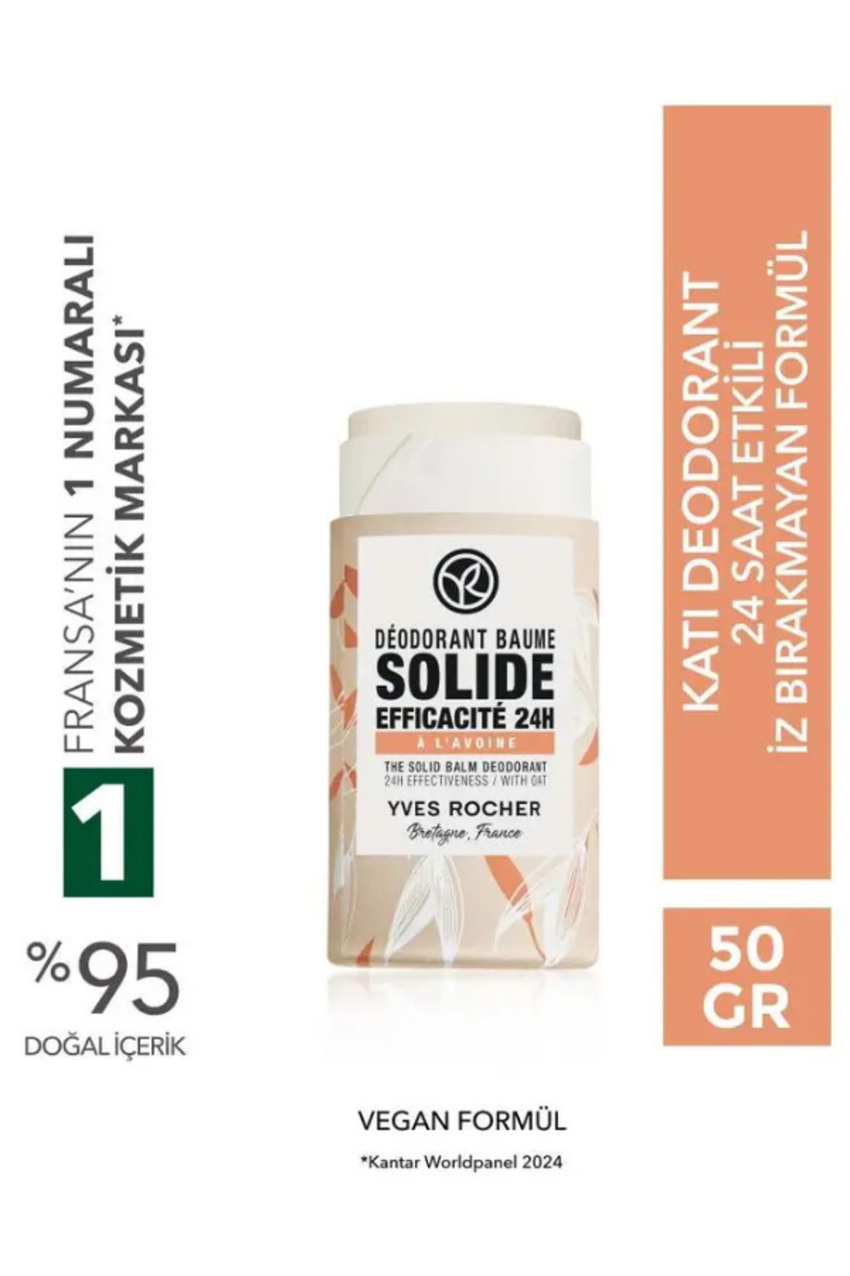 Yves Rocher Alüminyum ve Alkol İçermeyen Yulaf Özlü Katı Stick ...