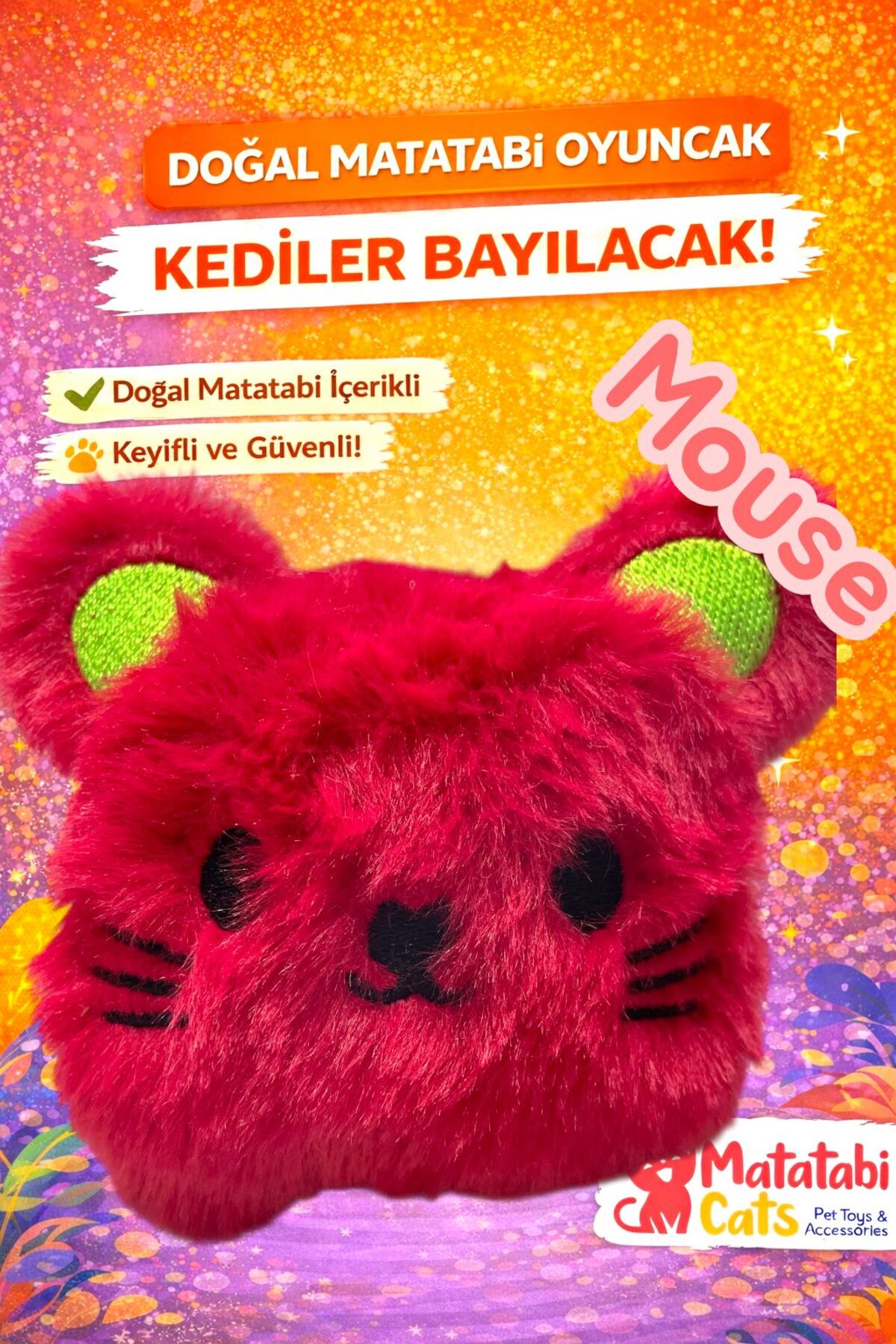 MATATABİ CATS MOUSE Peluş Kedi Oyuncağı –Doğal Matatabi li,Dayanıklı ...