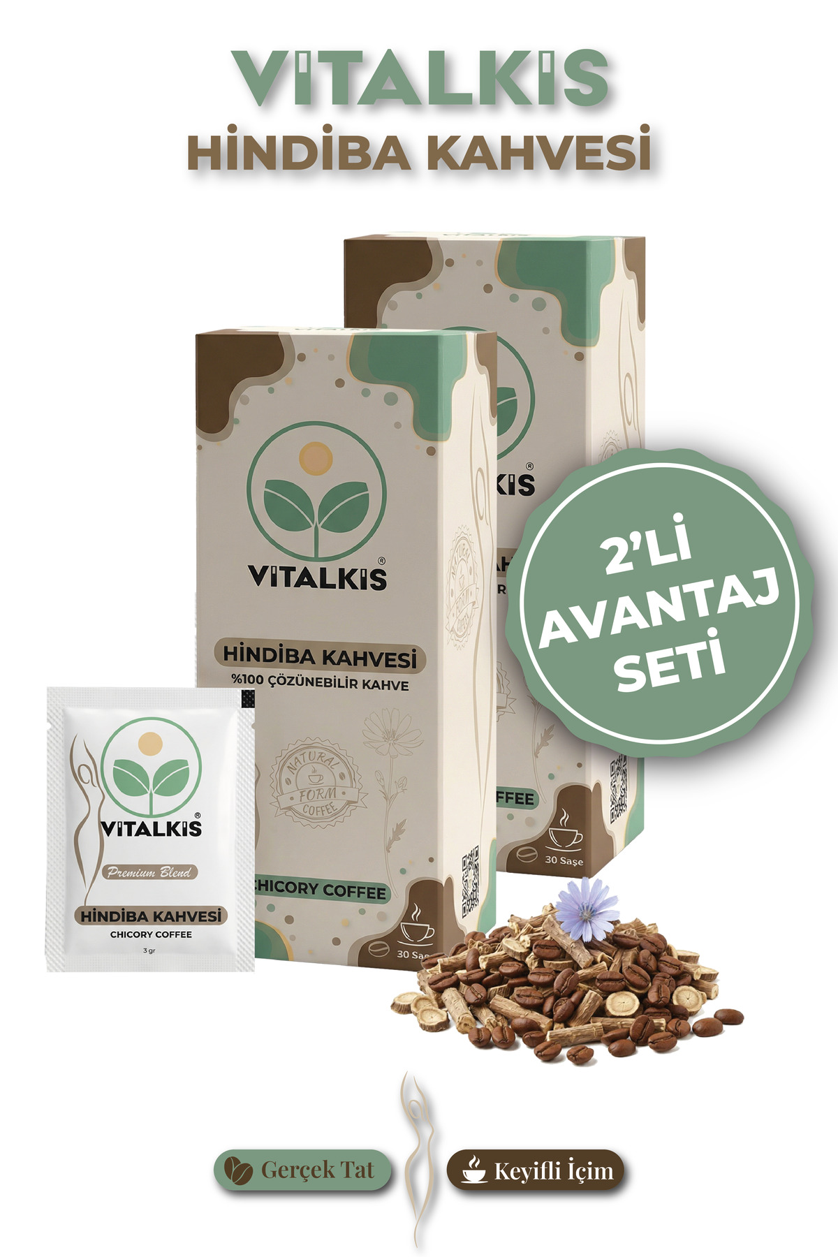 VİTALKİS Hindiba Kahvesi 2 Aylık - ( 60 Kullanım ) Form Coffee - Fiyatı ...