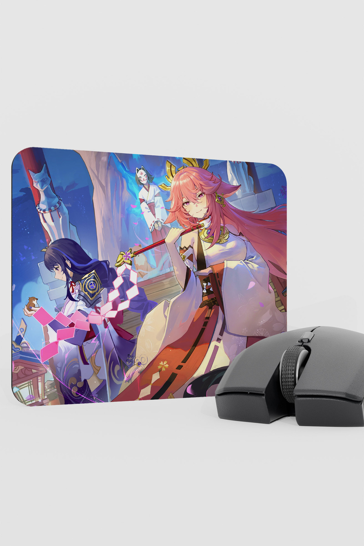 mousepad bastir Yae Miko Genshin Impact Anime Gacha V3 - 22x18 подложка ...